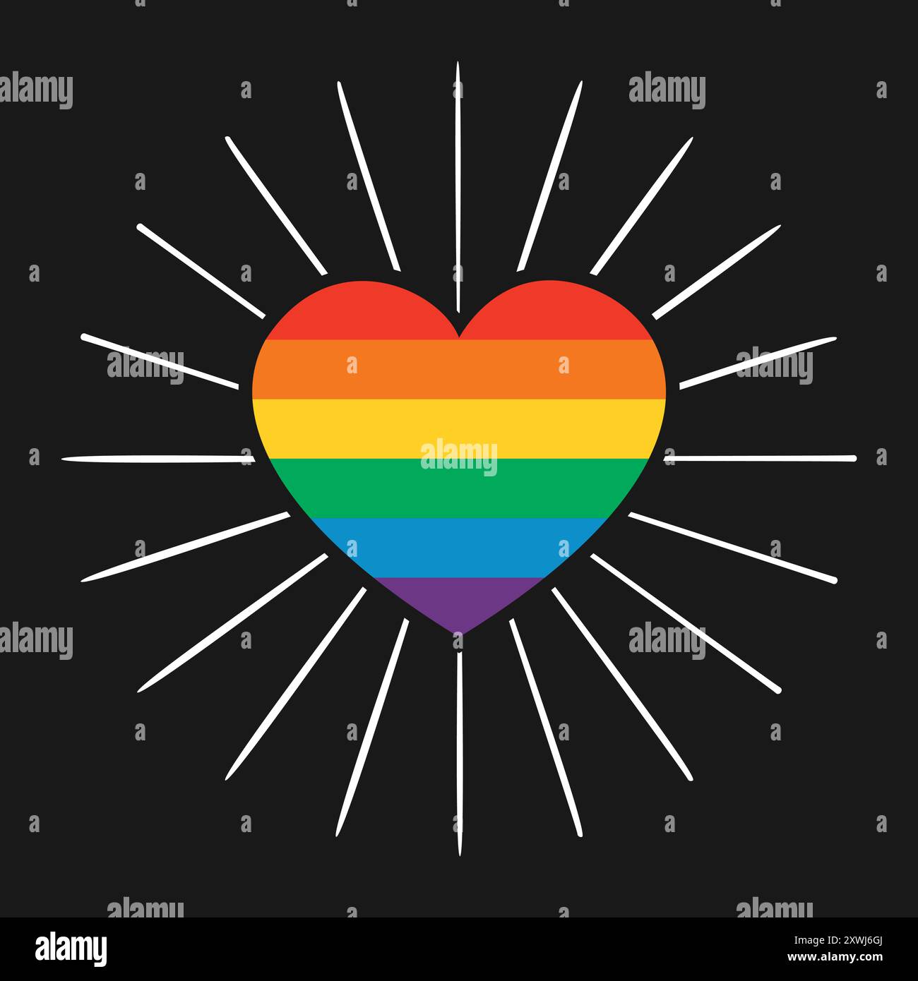 Shining heart pride month Stock Vector Image & Art - Alamy