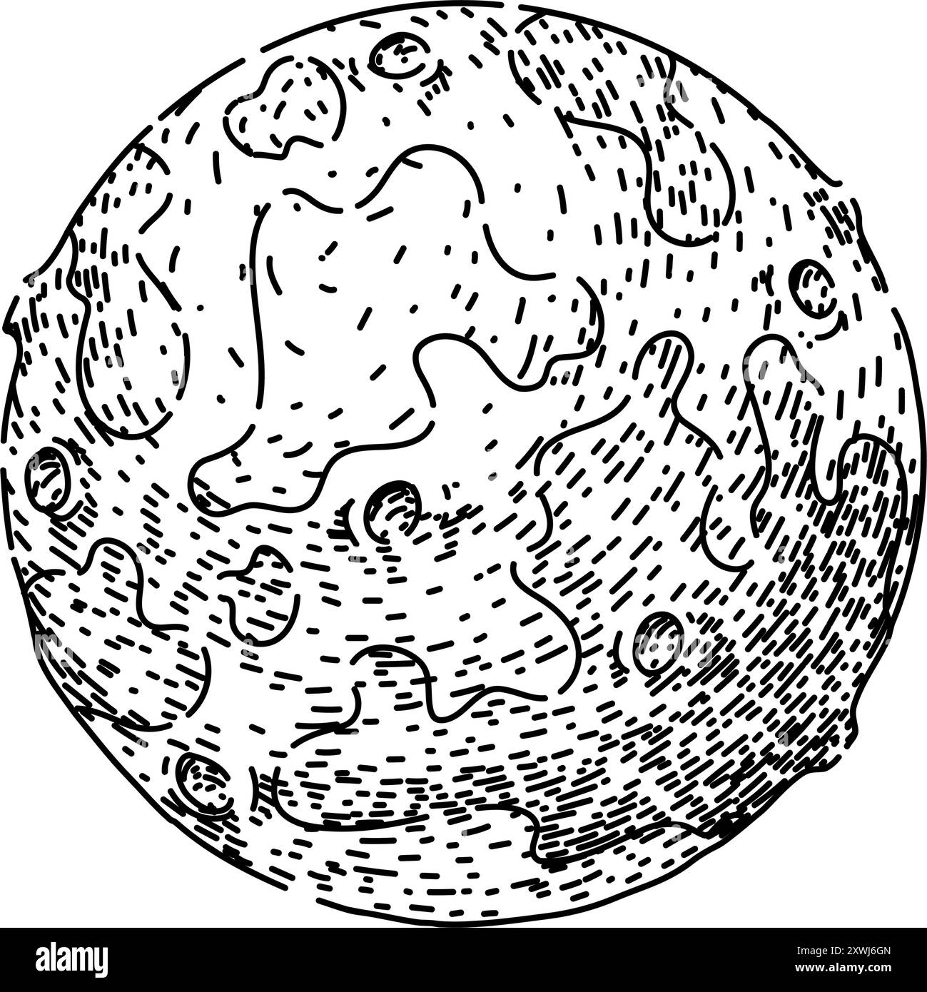 orbit moon sketch hand drawn vector Stock Vector Image & Art - Alamy