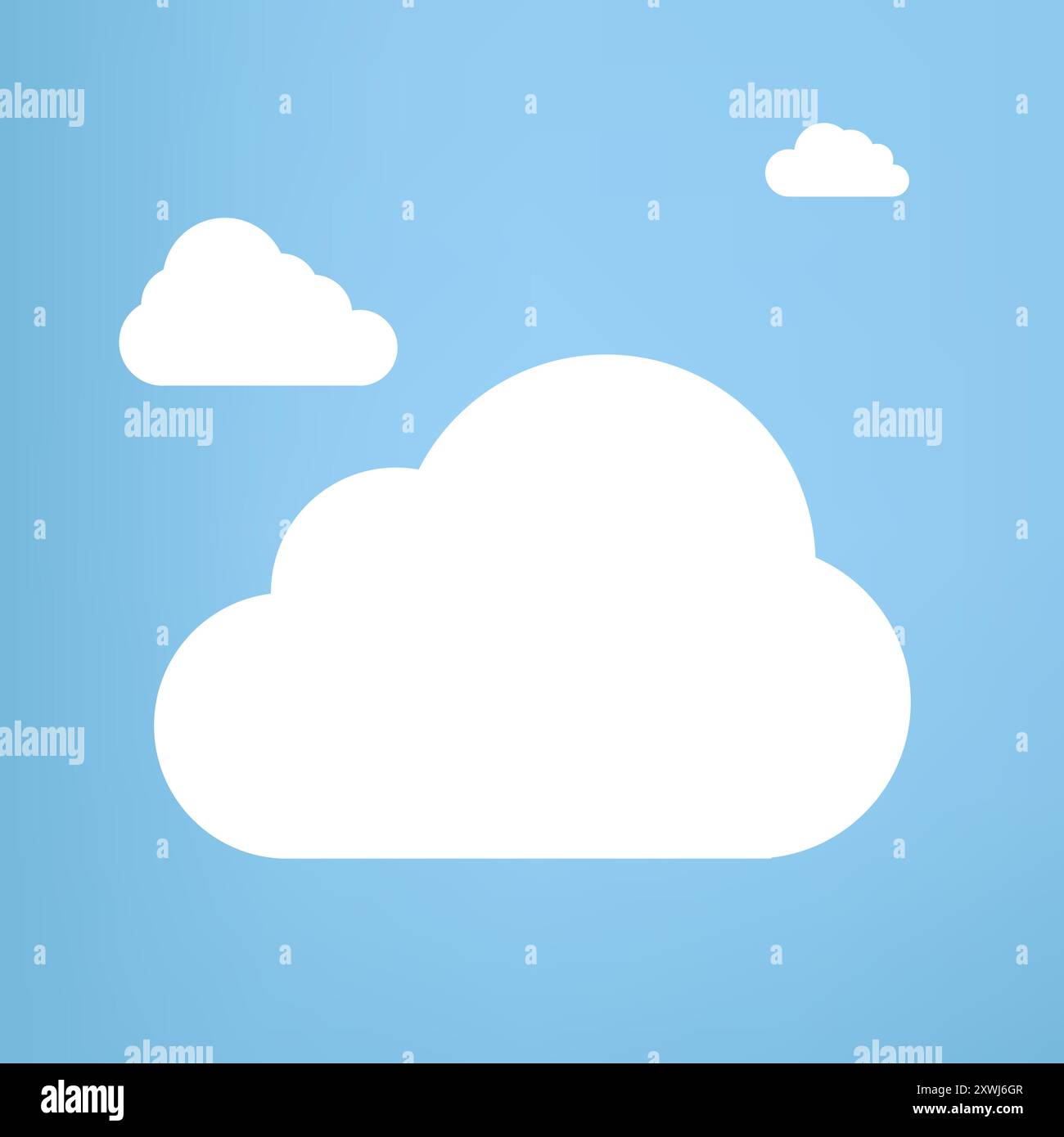Set of three Clouds collection in flat design styles, cloud concepts ...
