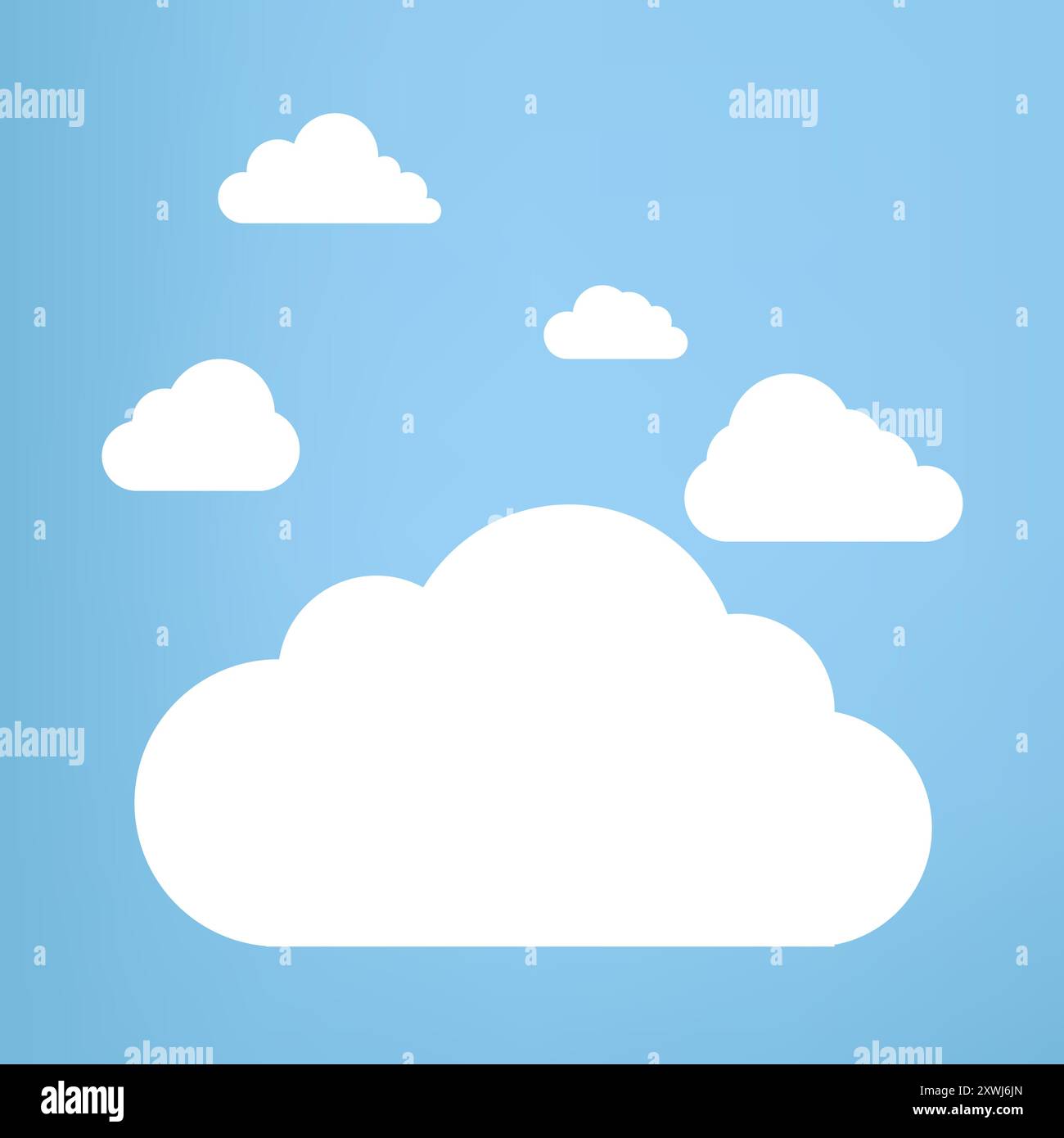 Groups of white Clouds collection in flat design styles, cloud concepts ...