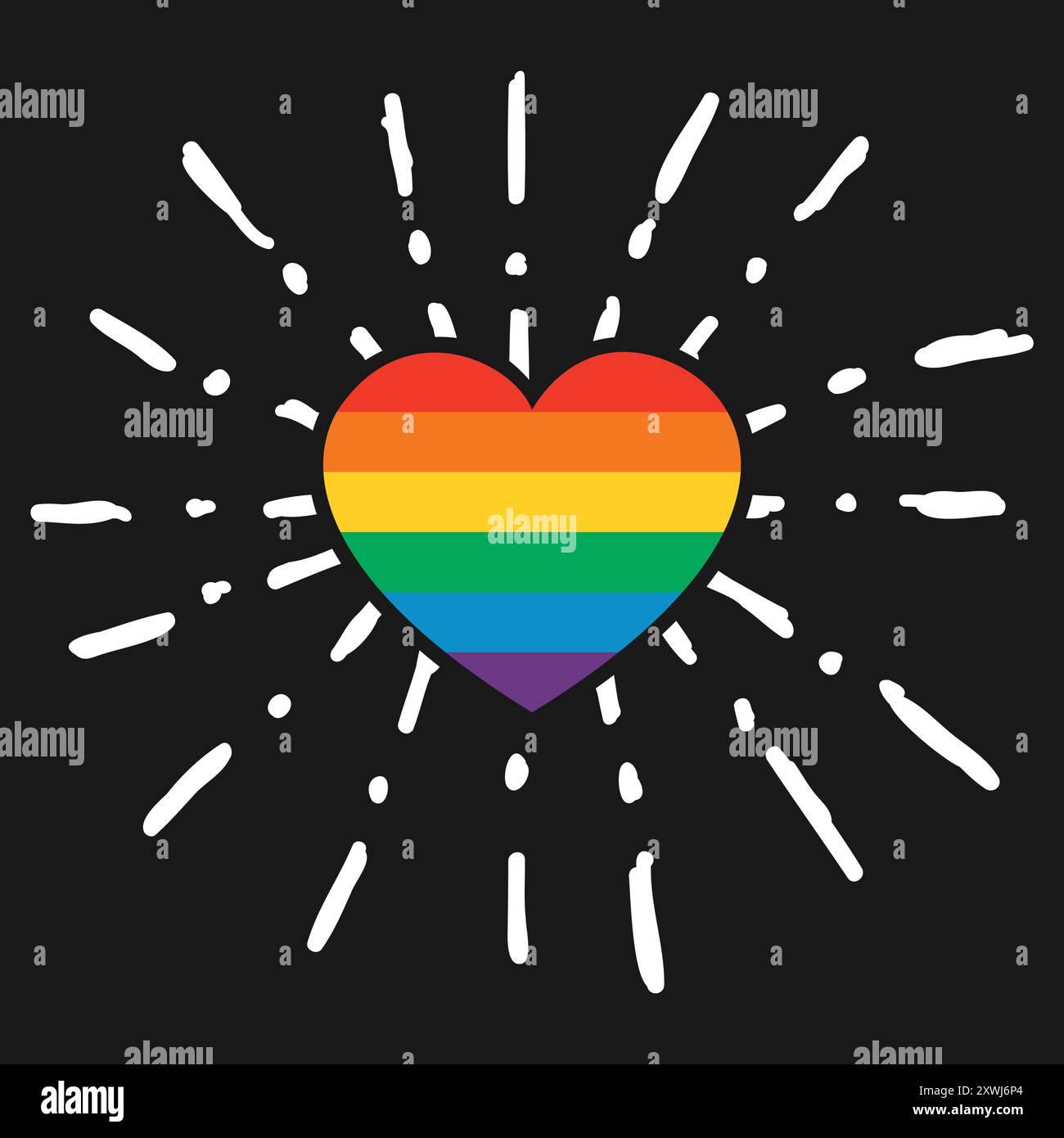 Shining heart pride month Stock Vector Image & Art - Alamy