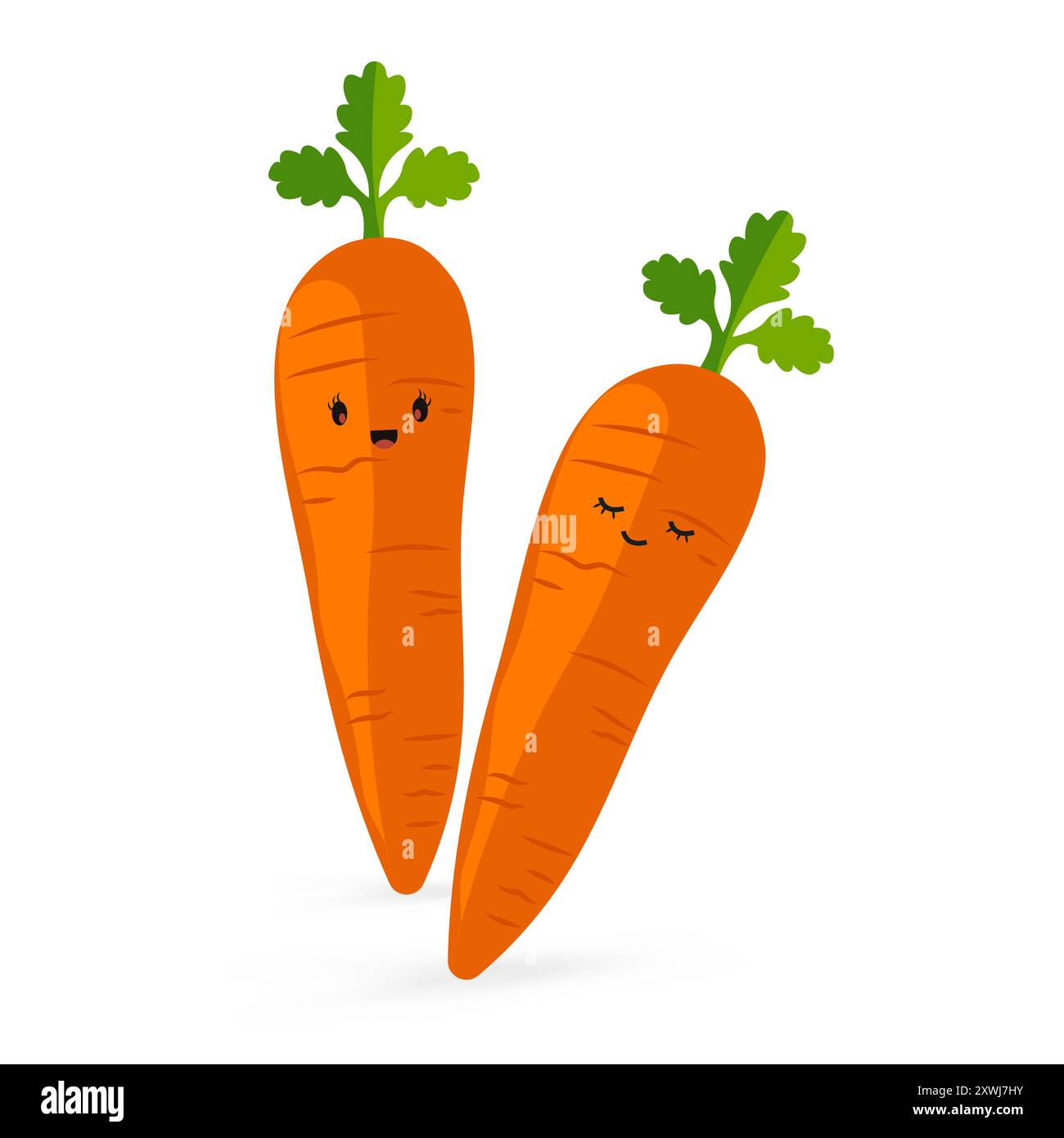 Happy carrot cartoon vector icon and symbol isolated on white ...