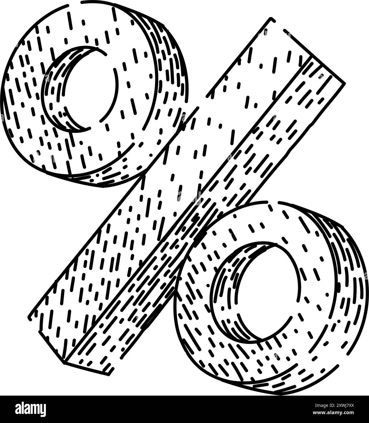 symbol percentage sign sketch hand drawn vector Stock Vector Image ...