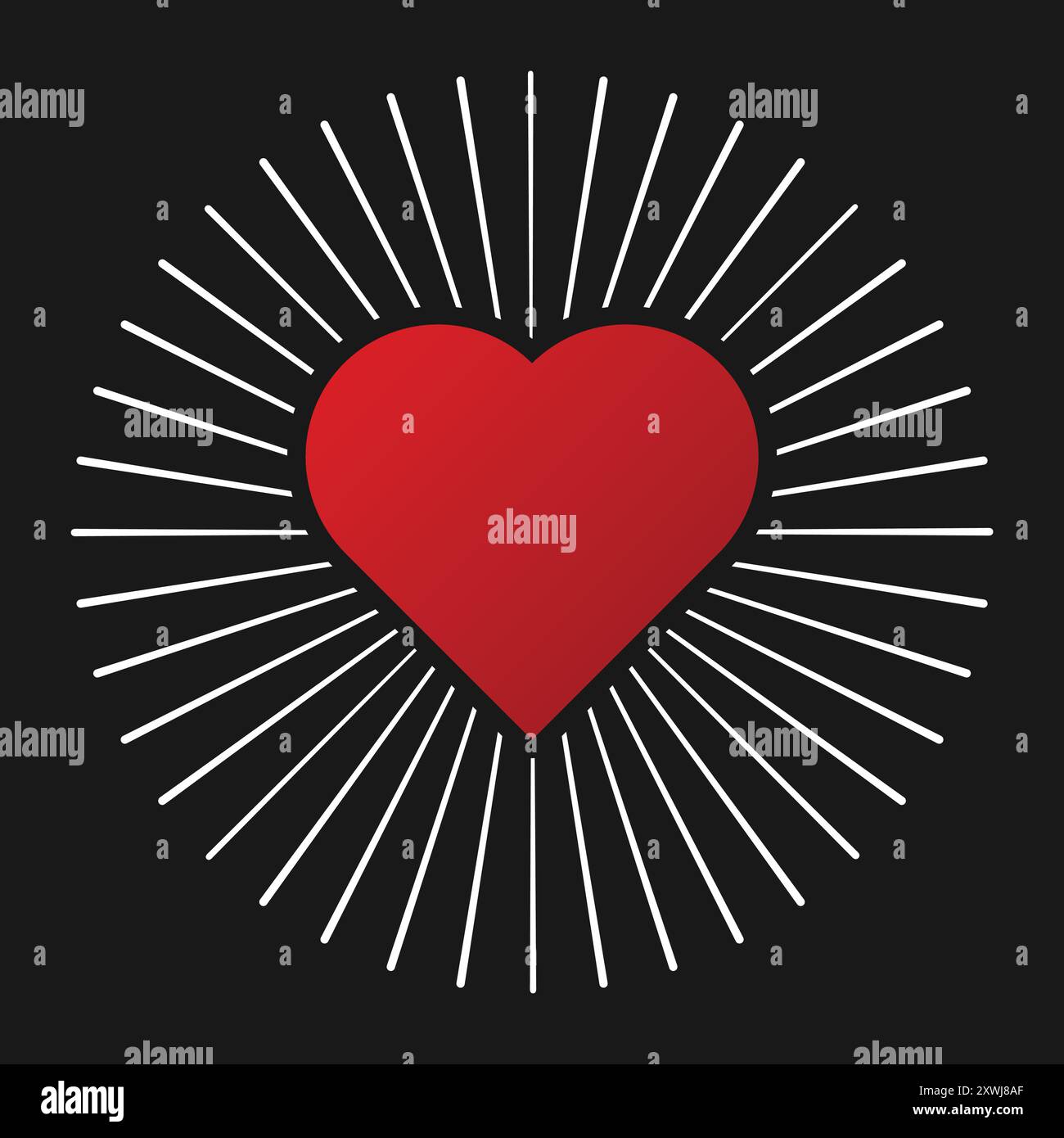 Shining heart symbol vector illustration design editable and resizable ...