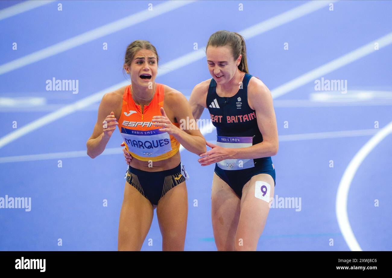Agueda Marques participating in the 1500 meters at the Paris 2024 ...