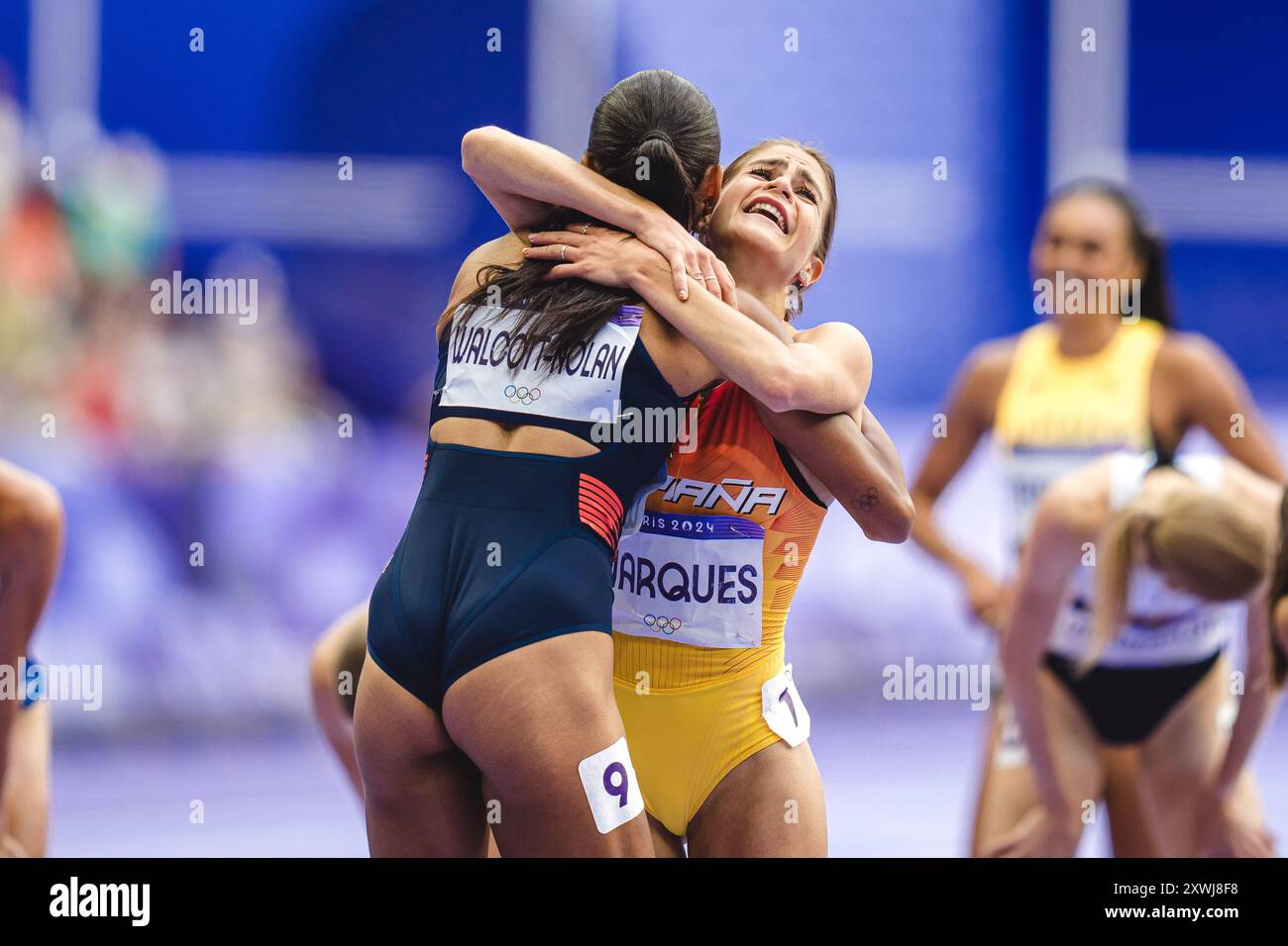Agueda Marques participating in the 1500 meters at the Paris 2024 ...