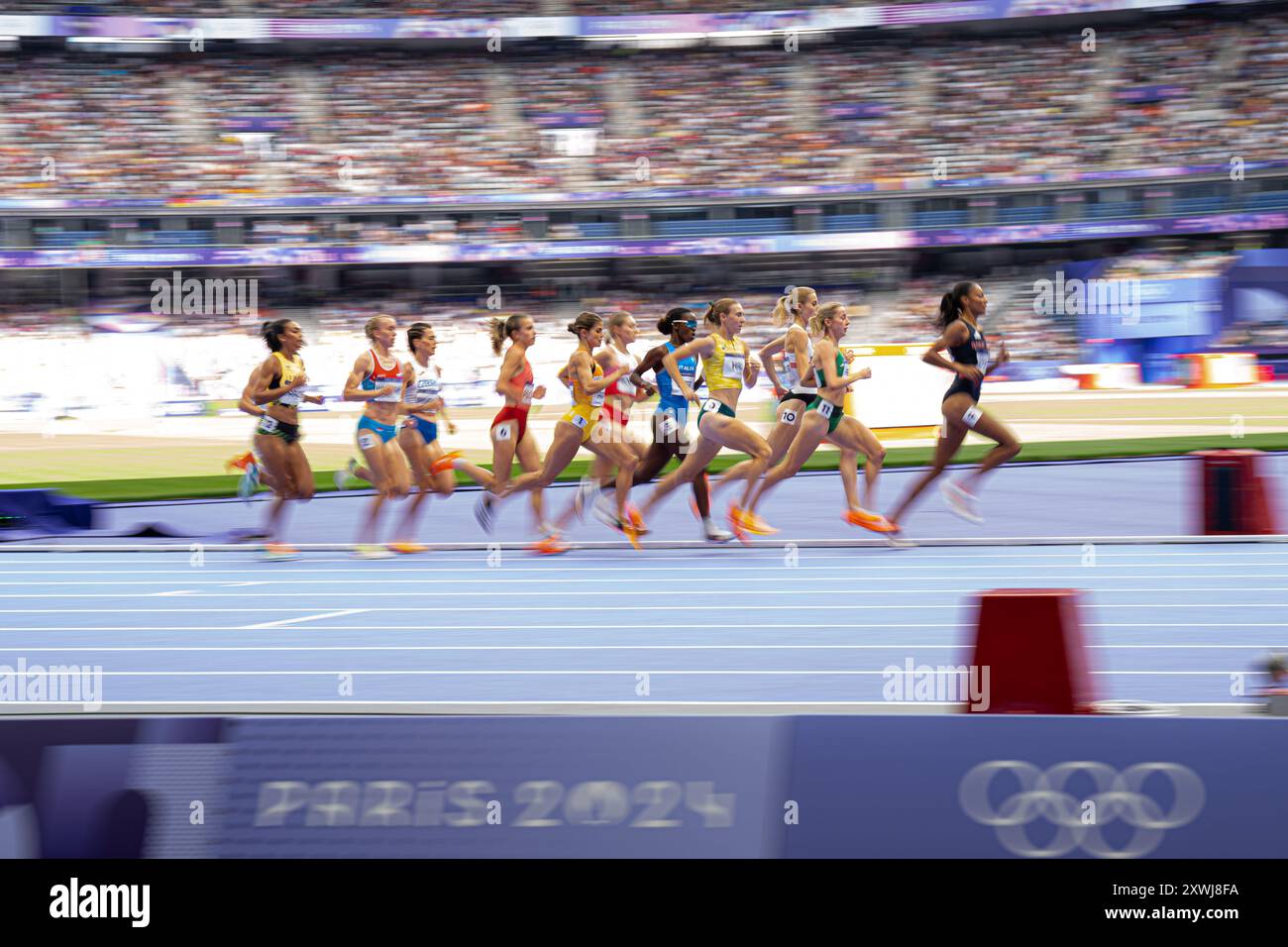 Agueda Marques participating in the 1500 meters at the Paris 2024 ...