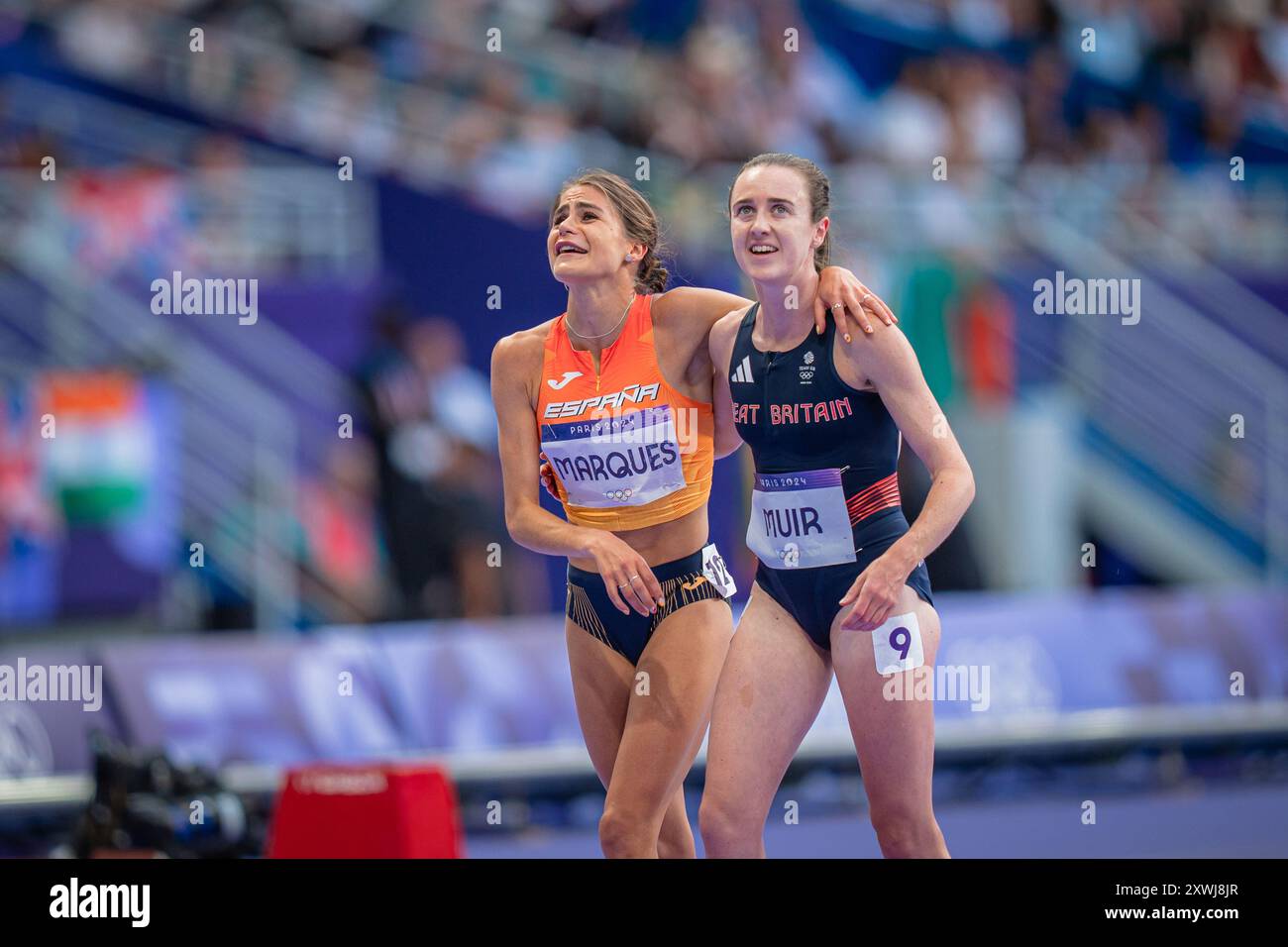 Agueda Marques participating in the 1500 meters at the Paris 2024 ...