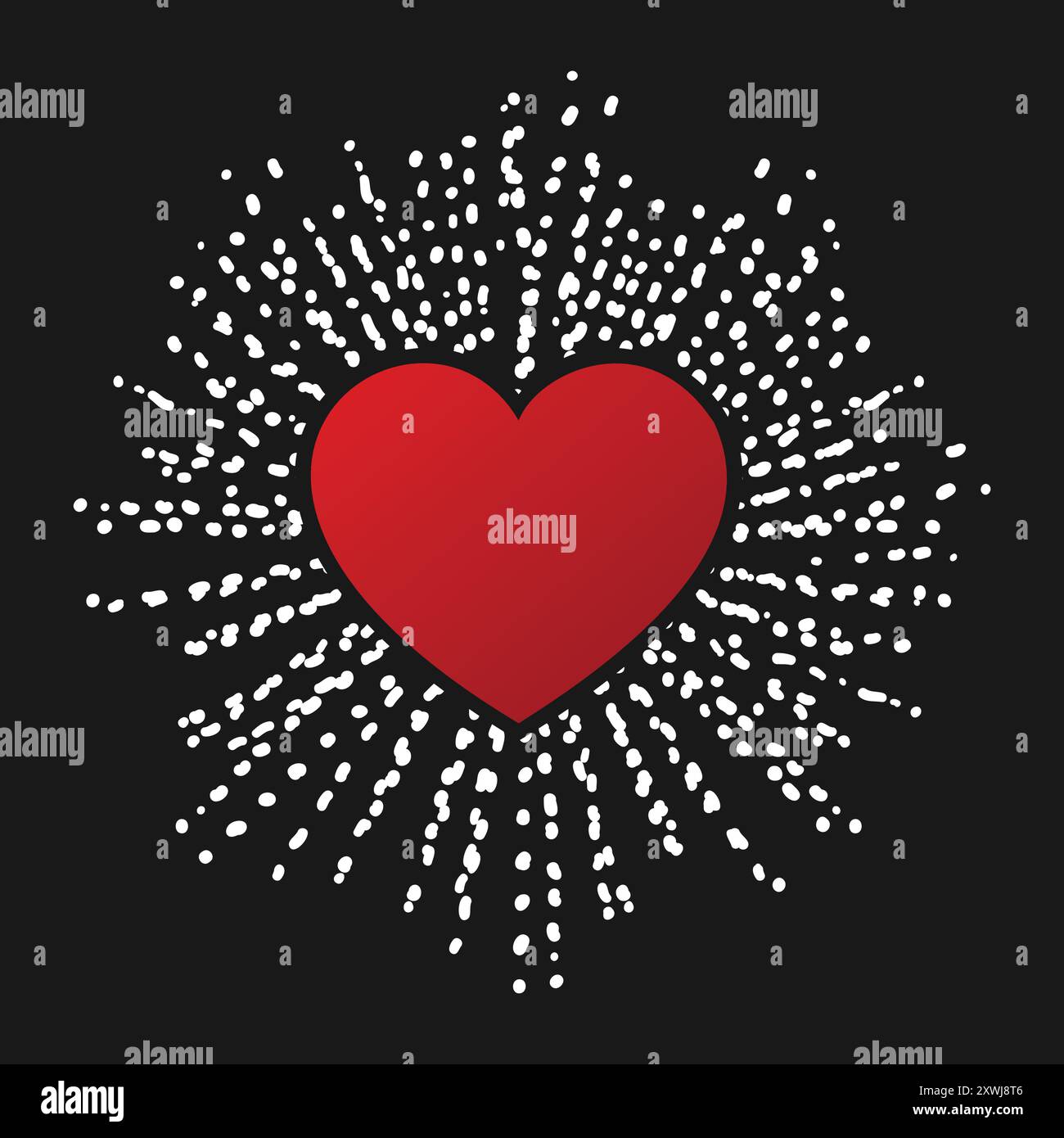 Shining heart symbol vector illustration design editable and resizable ...