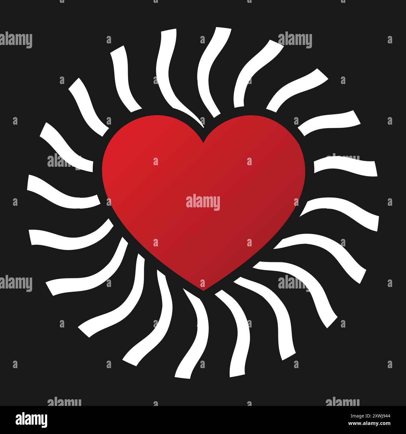 Shining heart symbol vector illustration design editable and resizable ...