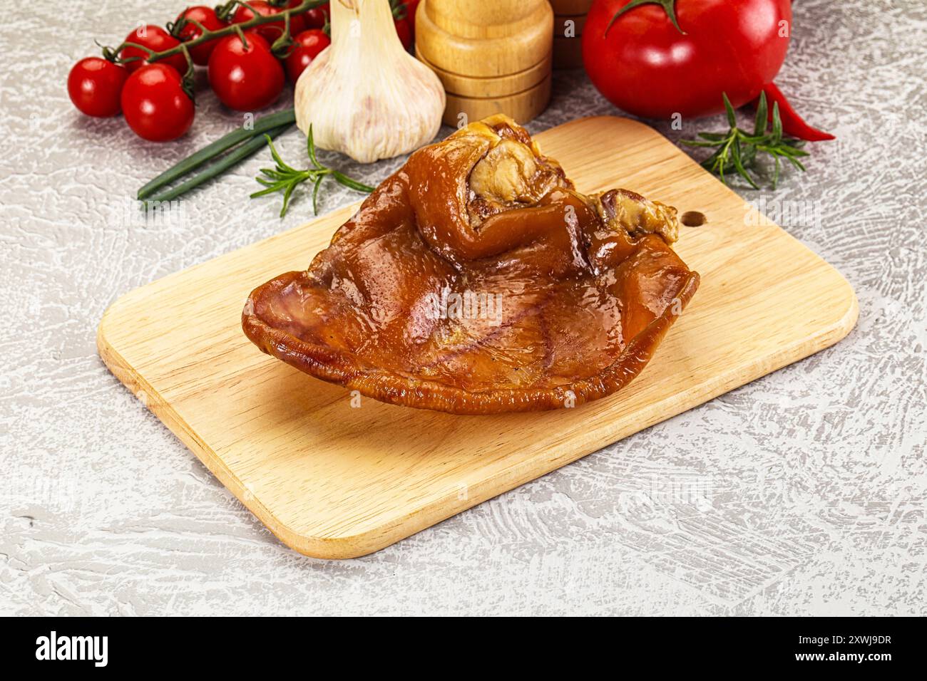 Chinese cuisine - Smoked pork ear snack appetizer Stock Photo - Alamy