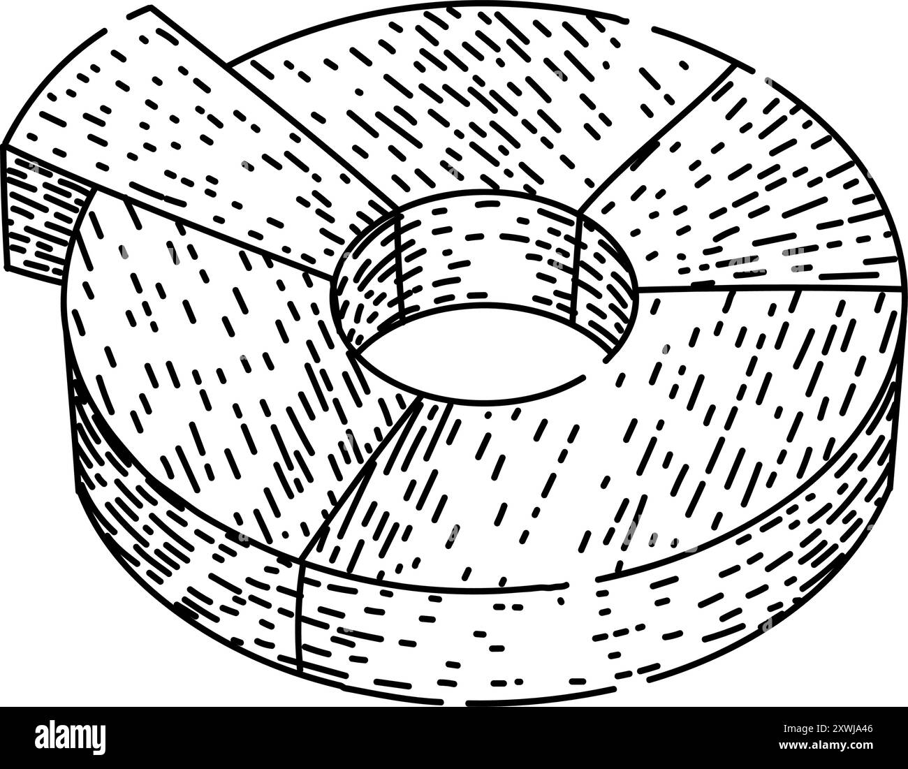 statistics pie chart sketch hand drawn vector Stock Vector Image & Art ...