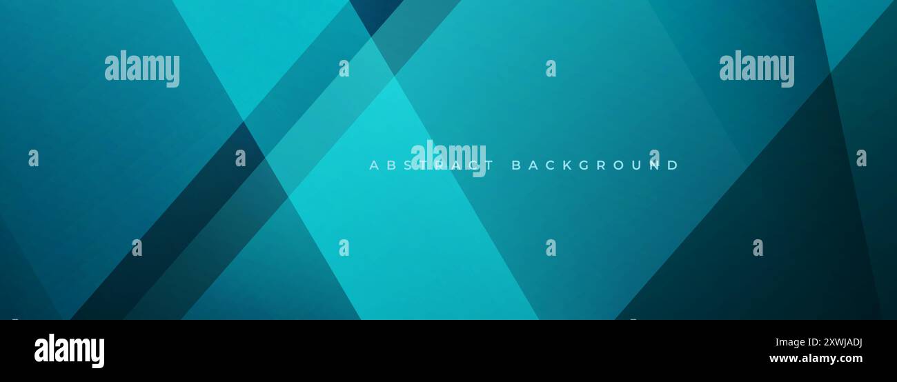 Blue modern abstract wide banner with geometric shapes. Dark blue ...