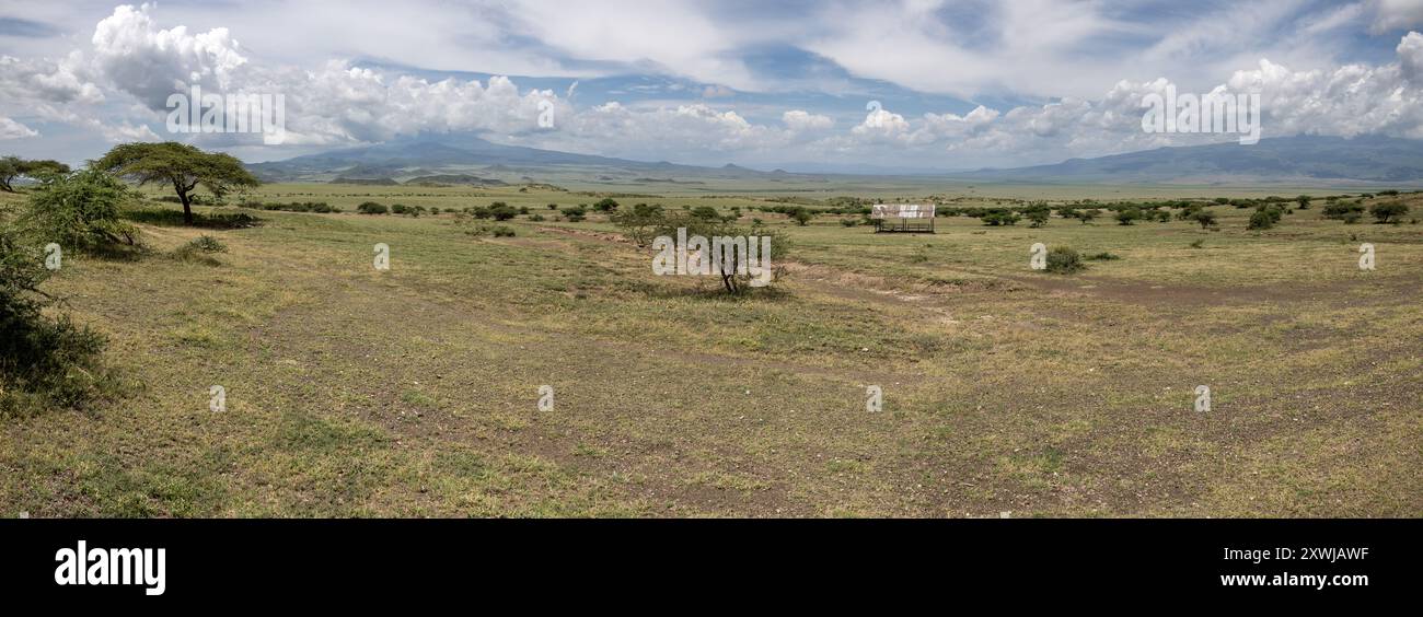 Gregory rift with Maasai shepherds hut, Ol Doinyo Lengai volcano, "The ...