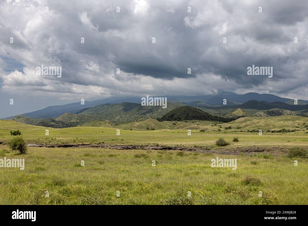 Ash cones from Ol Doinyo Lengai volcano, "The Mountain of God", active ...