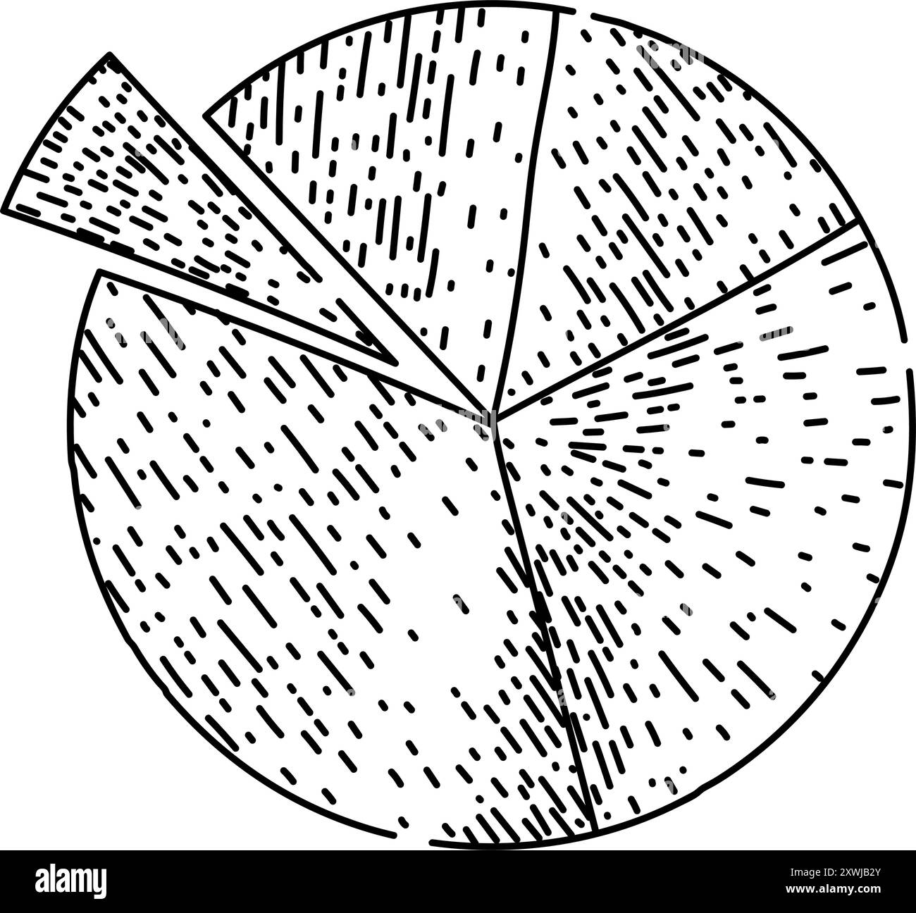 analysis pie chart sketch hand drawn vector Stock Vector Image & Art ...