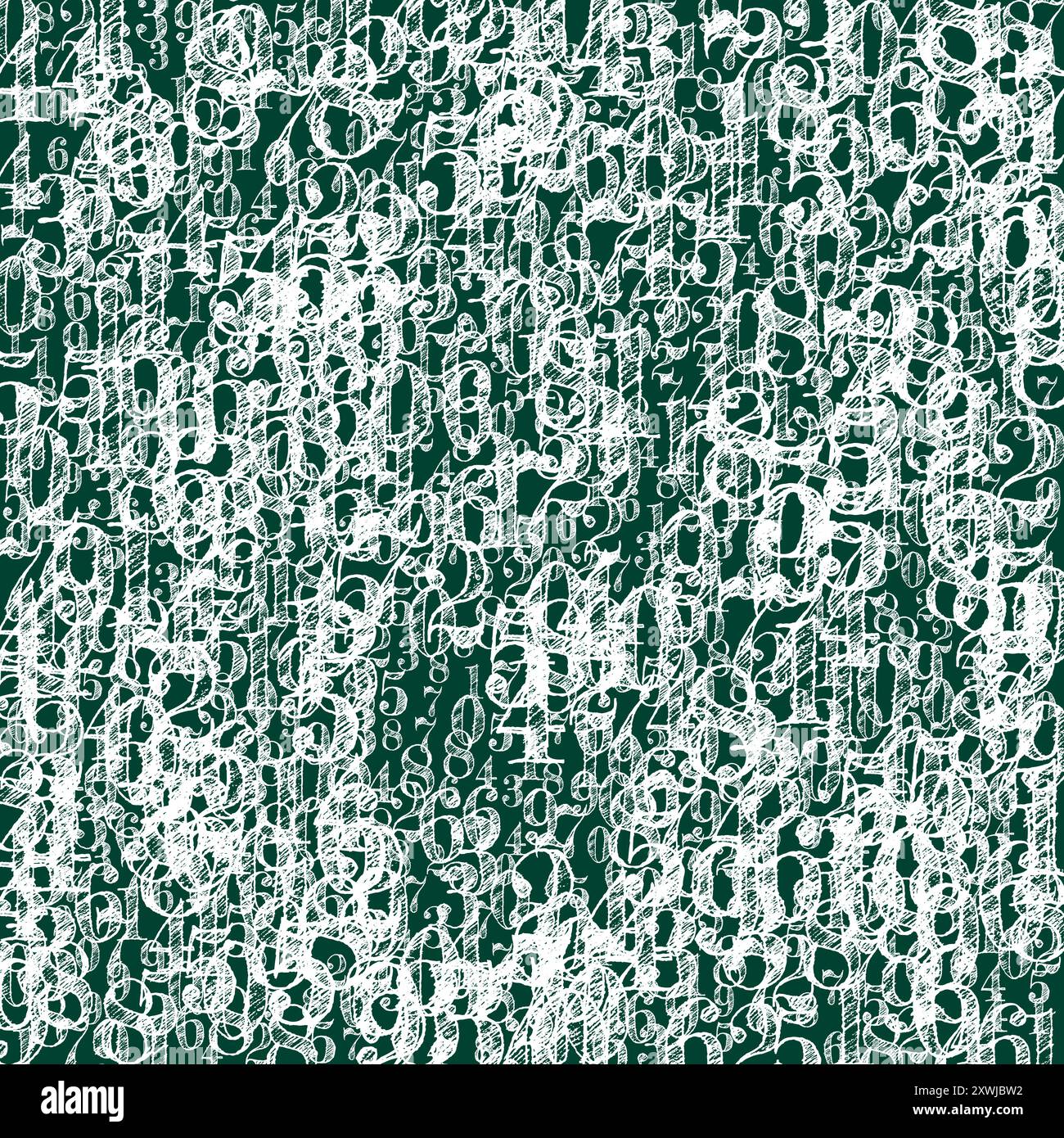 Flying digits and numbers. School math notebook cover. Back to school ...