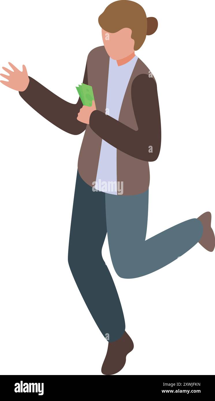 Excited young man winning Stock Vector Images - Alamy