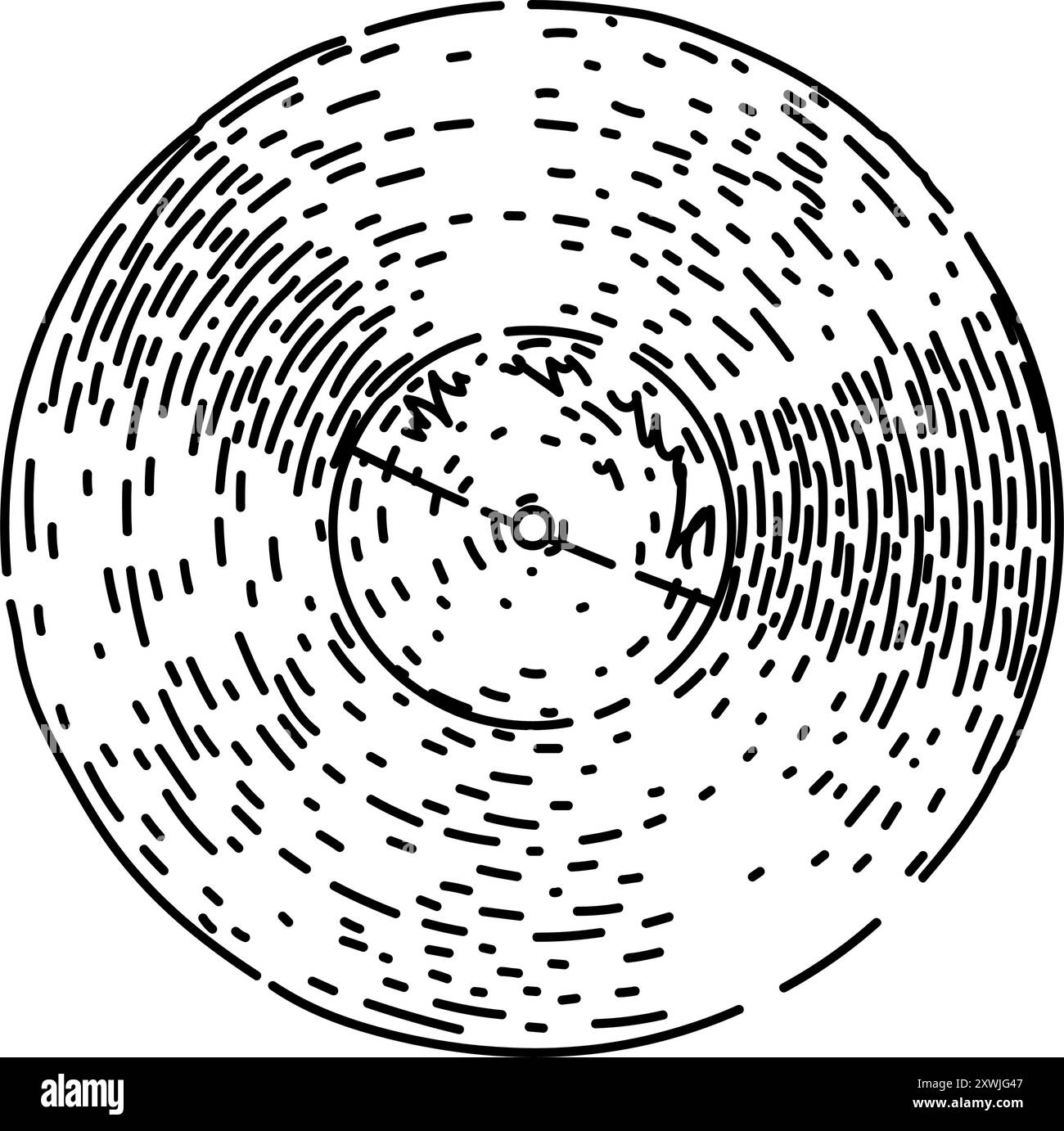 analog vynil record sketch hand drawn vector Stock Vector Image & Art ...