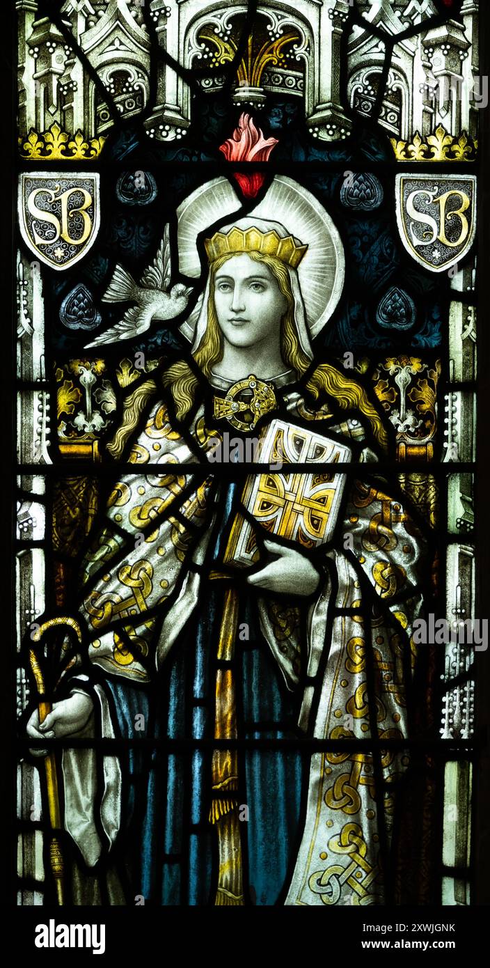 Saint Bride stained glass, Holy Trinity Church, Stratford-upon-Avon ...