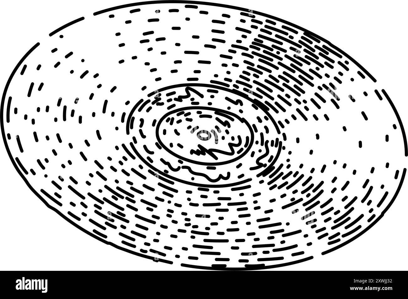 album vynil record sketch hand drawn vector Stock Vector Image & Art ...