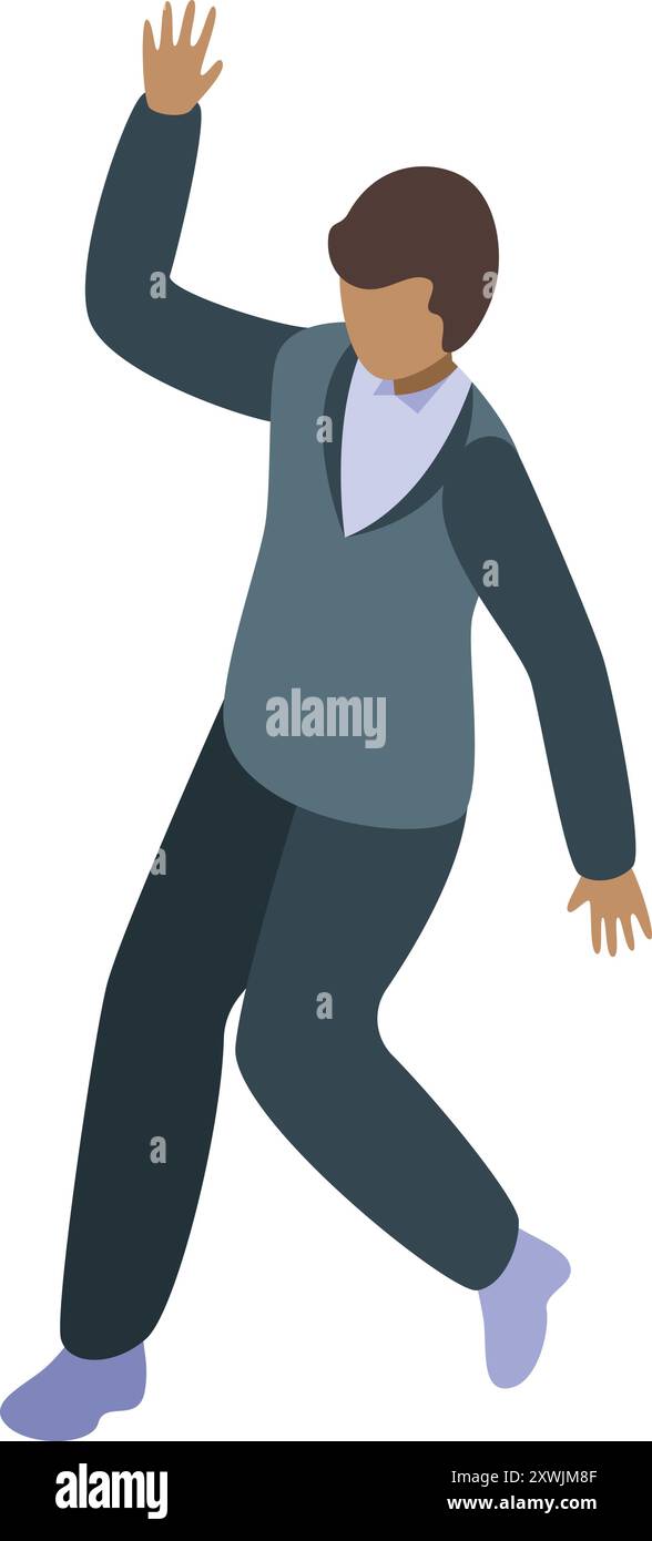 Friendly man holding out Stock Vector Images - Alamy