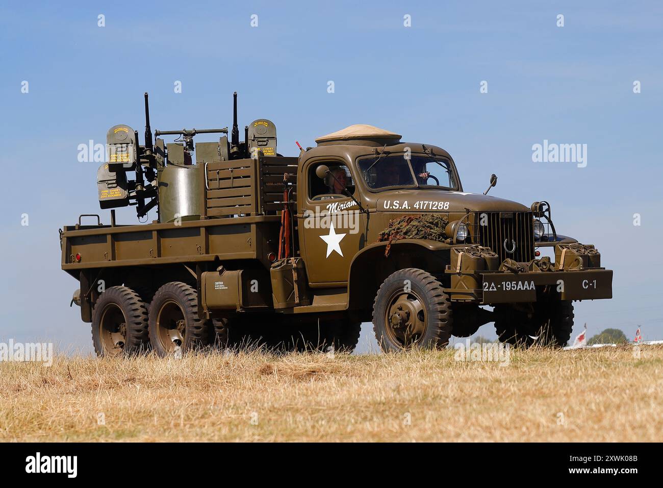 GMC CCKW 2 & half ton 6x6 truck fitted with anti aircraft guns on ...