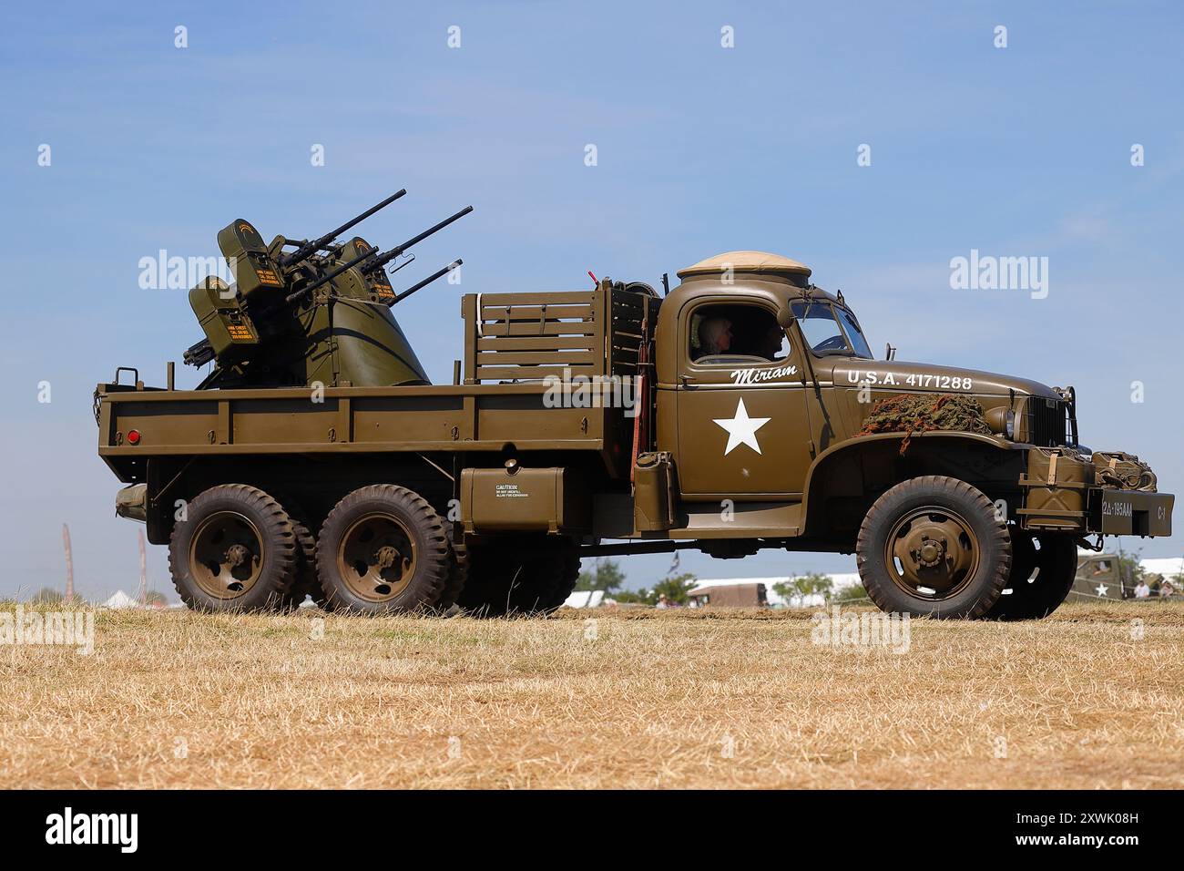 GMC CCKW 2 & half ton 6x6 truck fitted with anti aircraft guns on ...