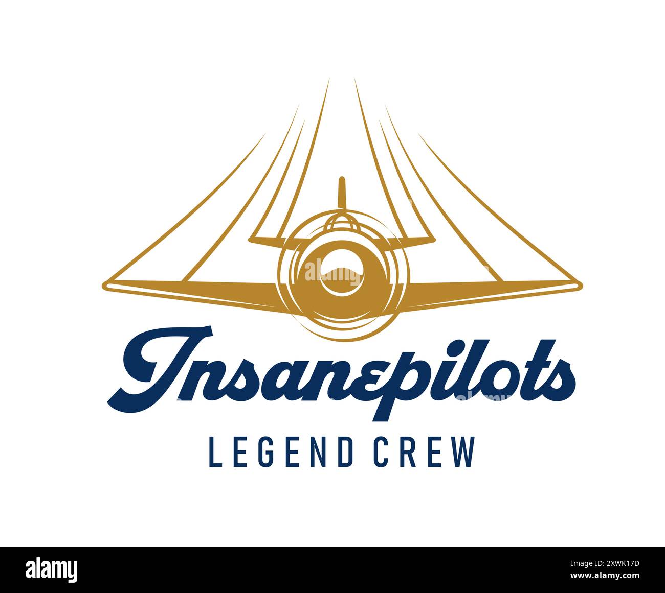 Airline and aircraft aviation icon for insane pilots legend crew ...