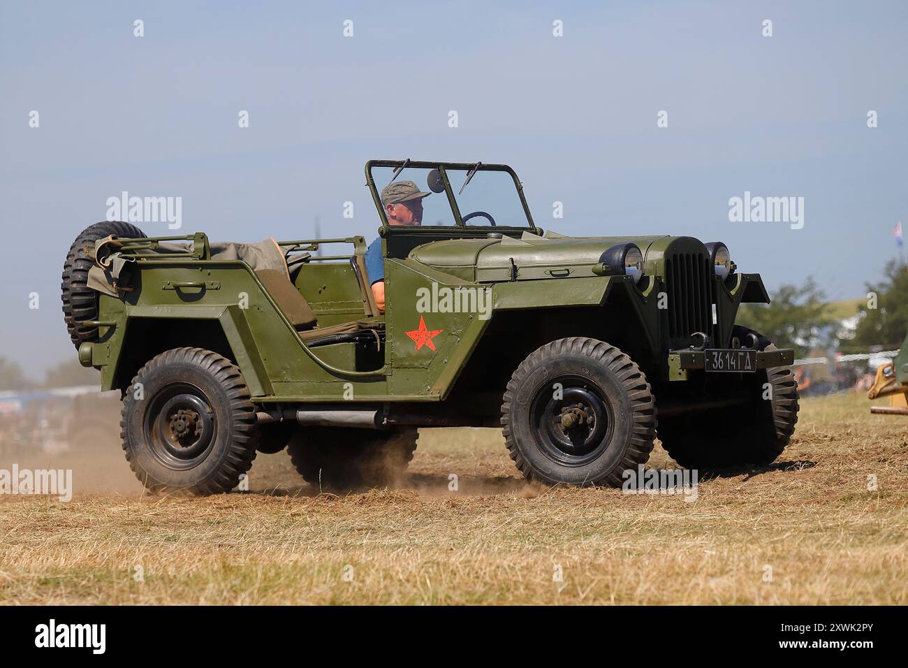 A Soviet Gaz 4x4 vehicle on parade at Yorkshire Wartime Experience showground in Hunsworth,West ...