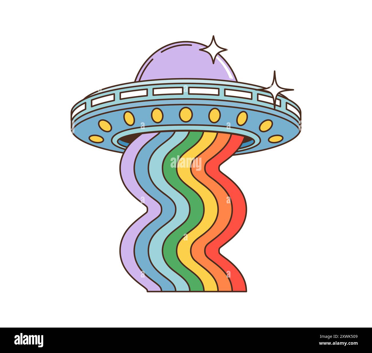 Cartoon Ufo In Space