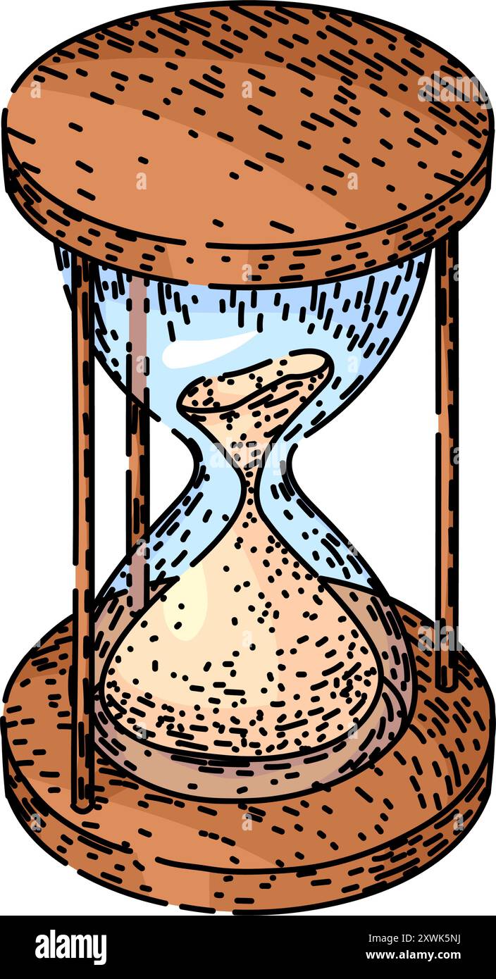 timer hourglass sketch hand drawn vector Stock Vector Image & Art - Alamy