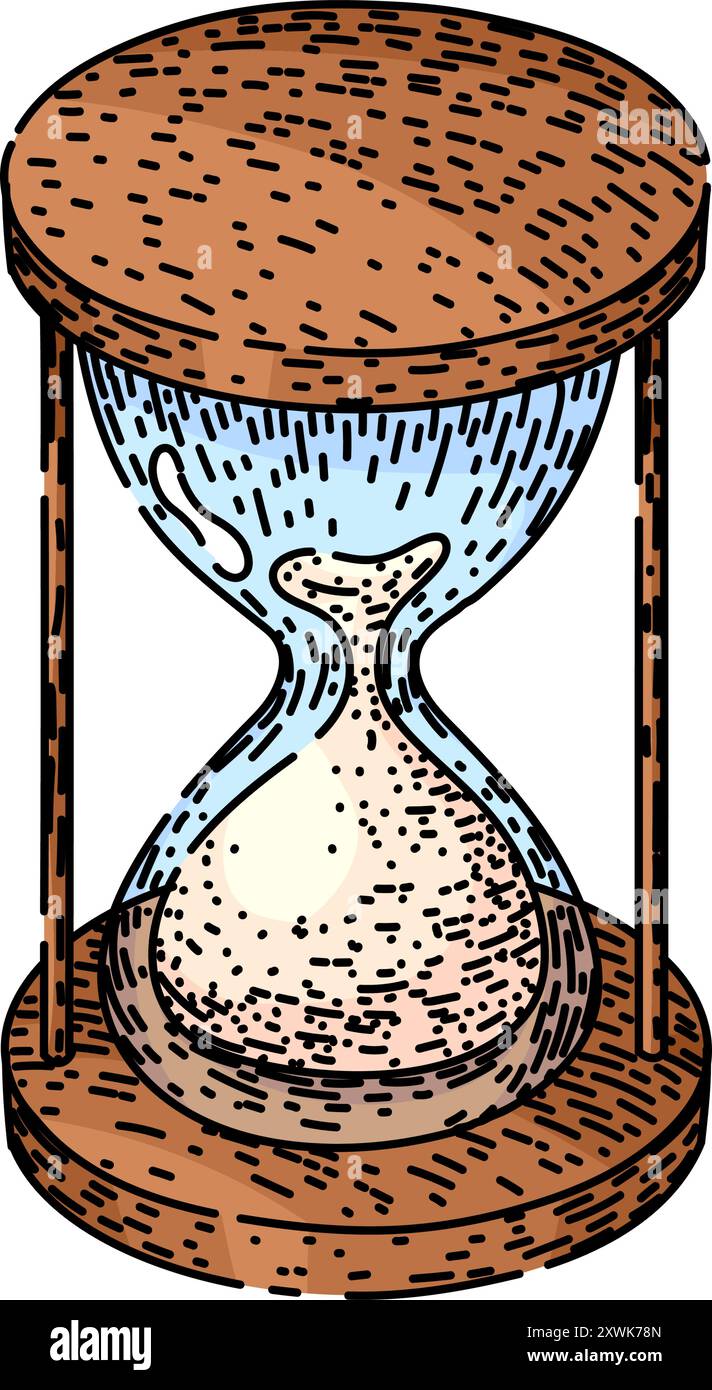 glass hourglass sketch hand drawn vector Stock Vector Image & Art - Alamy