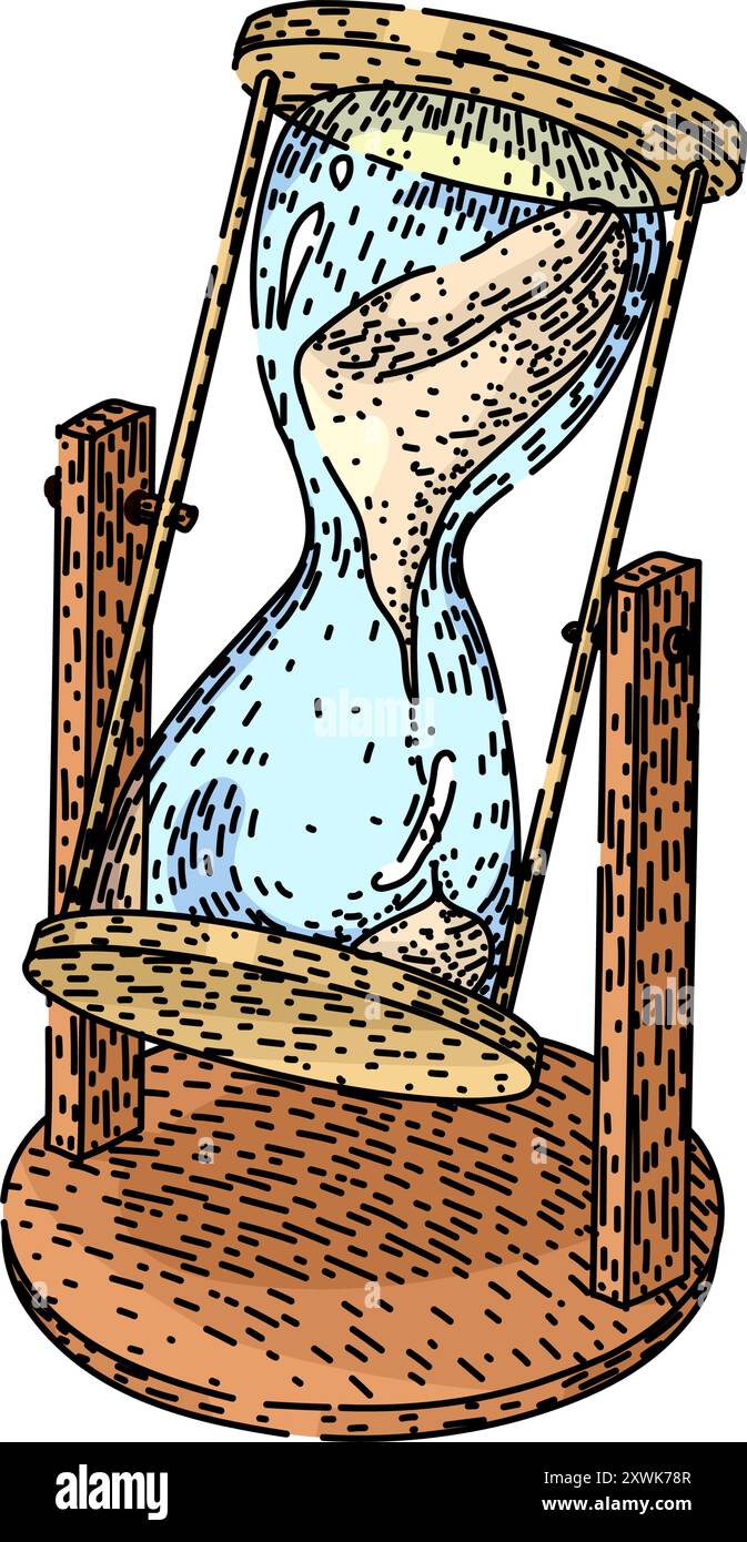 antique hourglass sketch hand drawn vector Stock Vector Image & Art - Alamy