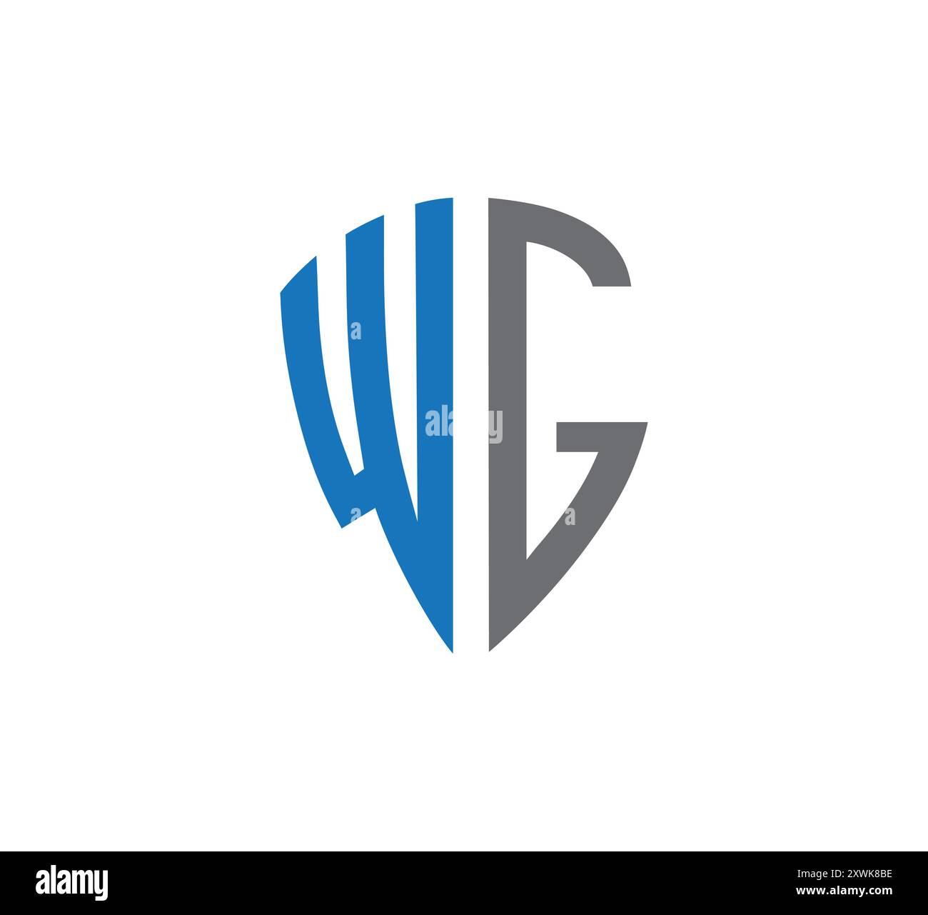 wg logo design vector template, initial wg letter logo design, initial ...