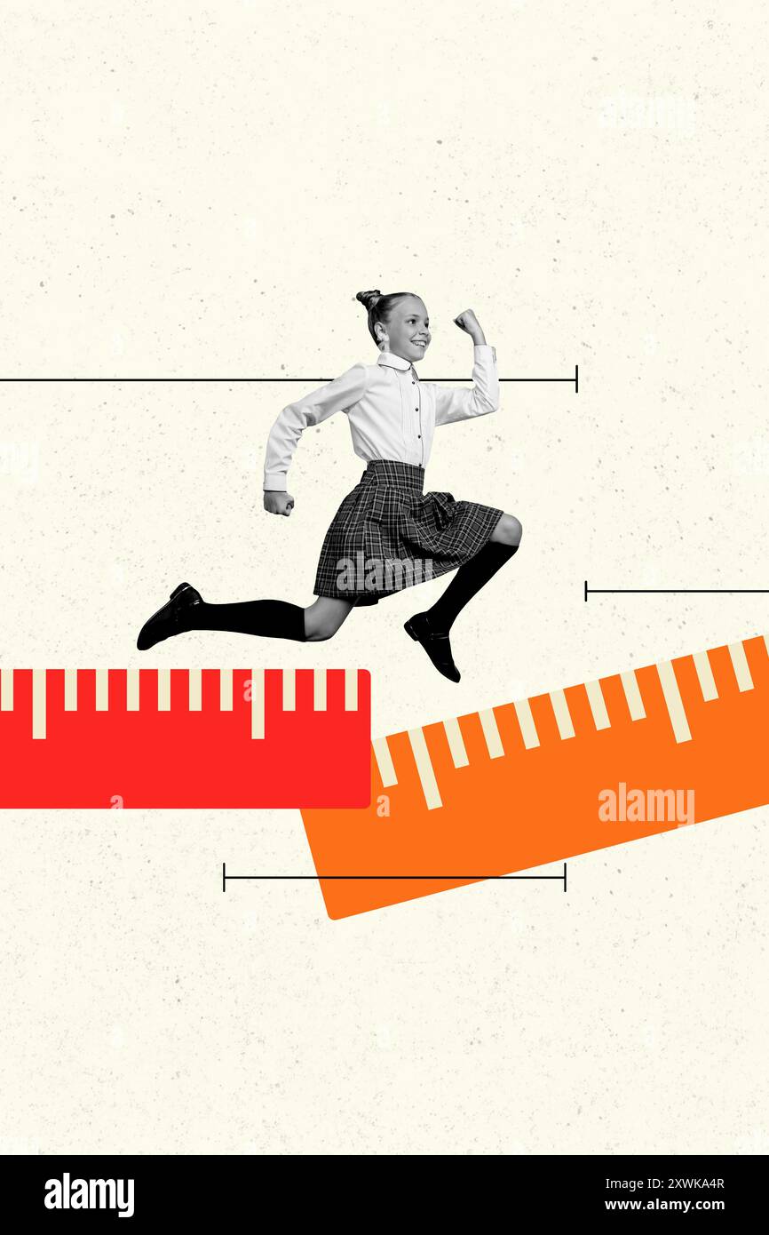 Vertical artwork collage image picture of black white colors mini ...