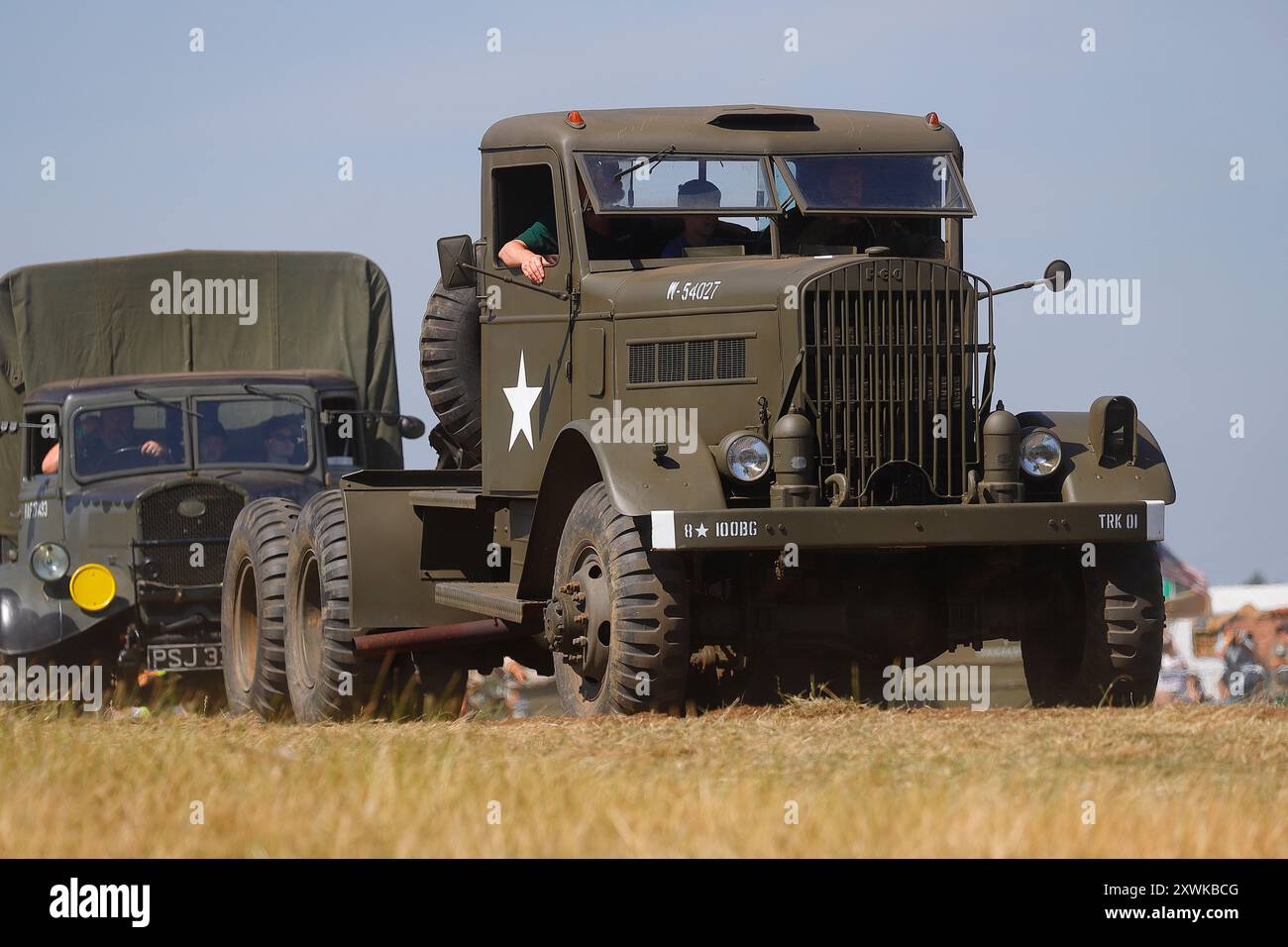 Reo army truck in a military vehicle parade at The Yorkshire Wartime ...