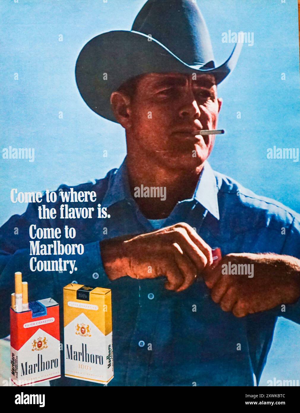 A vintage 1969 advertisement for Marlboro Cigarettes Stock Photo - Alamy
