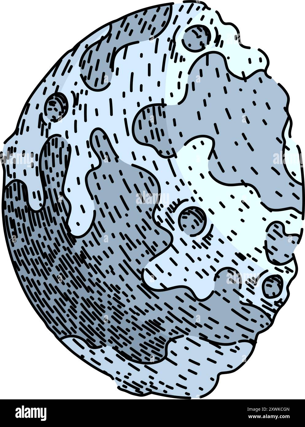 craters moon sketch hand drawn vector Stock Vector Image & Art - Alamy