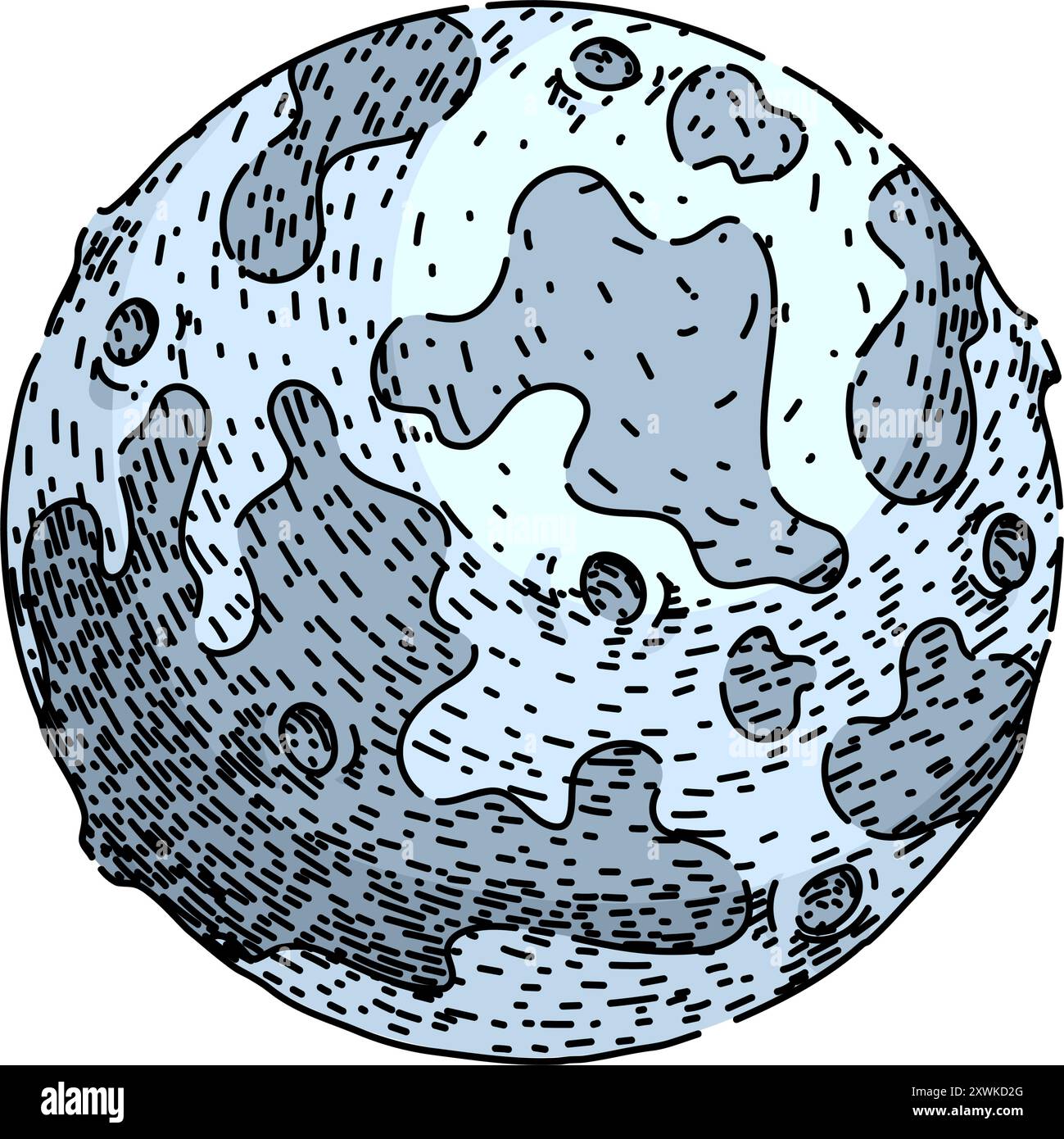 orbit moon sketch hand drawn vector Stock Vector Image & Art - Alamy