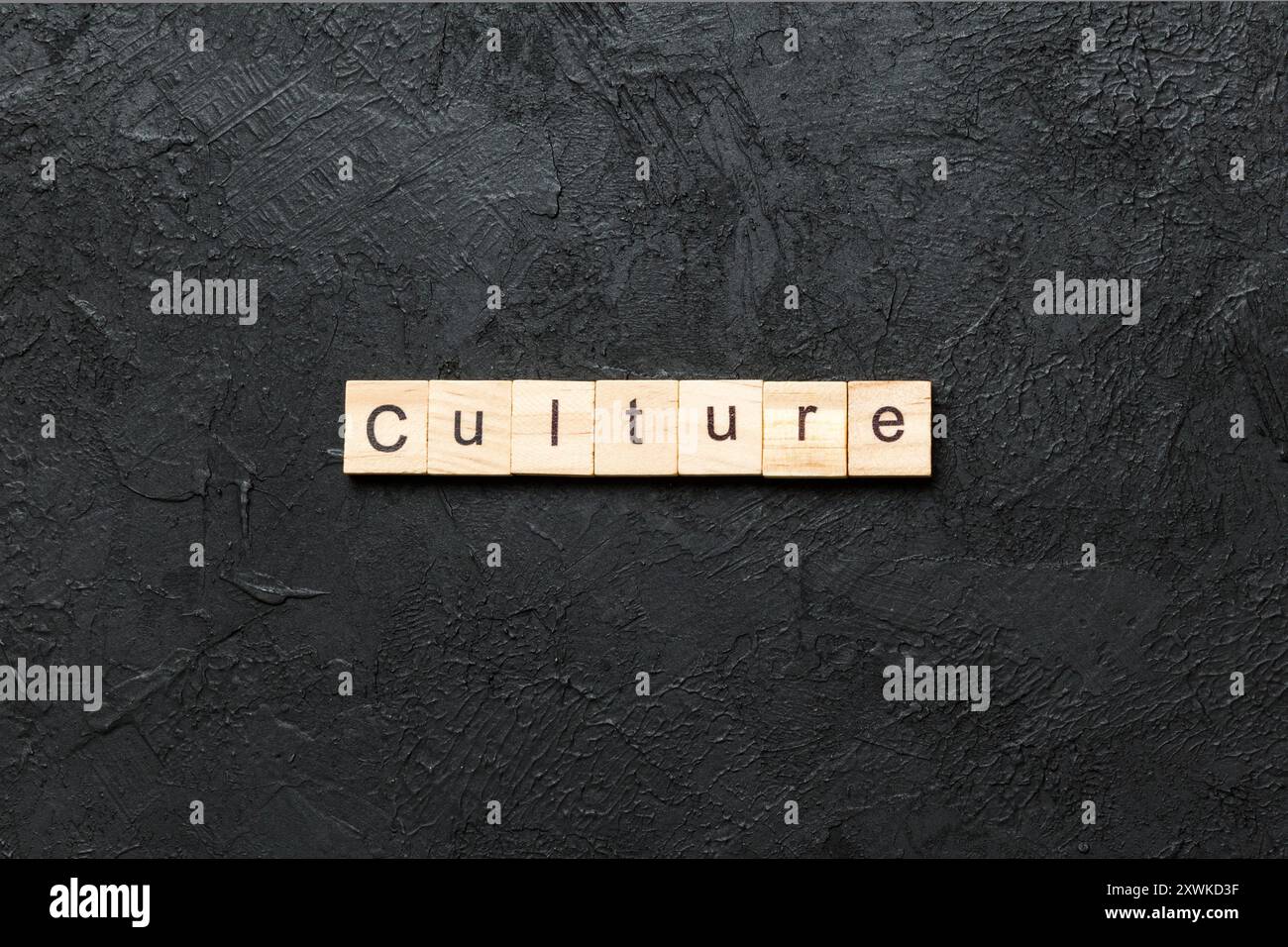 Culture word written on wood block. Culture text on cement table for ...
