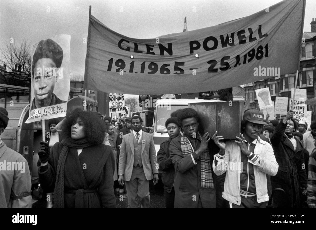 1980s protesters Black and White Stock Photos & Images - Alamy