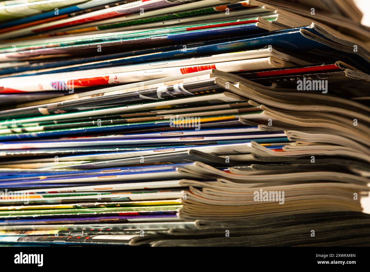 Stack of papers colour background hi-res stock photography and images ...