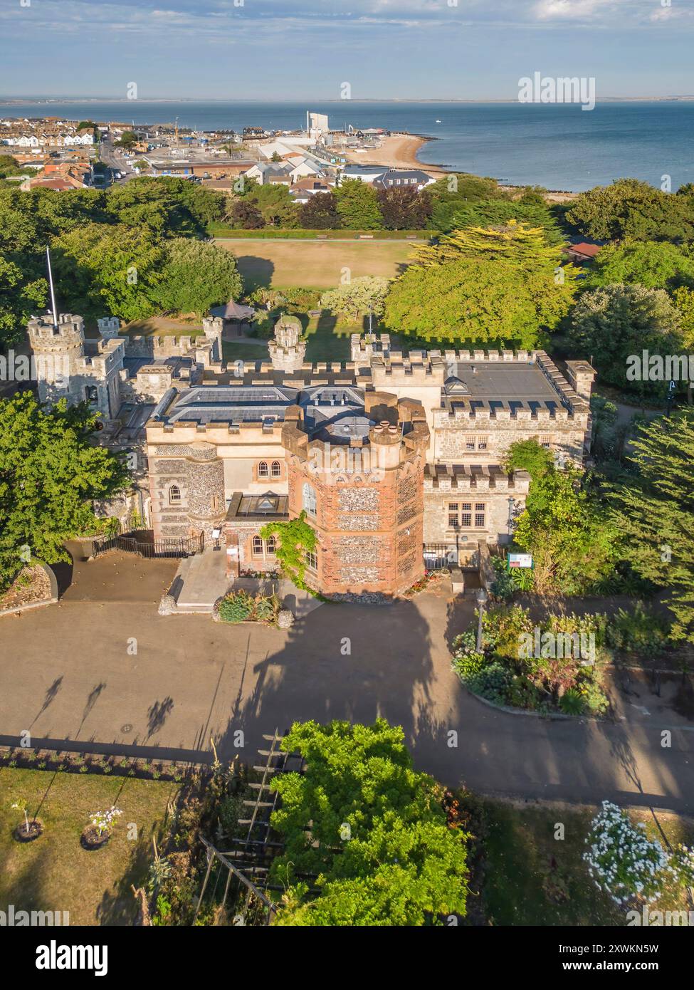 aerial view of whitstable castle dating from 1790 in whitstable kent ...