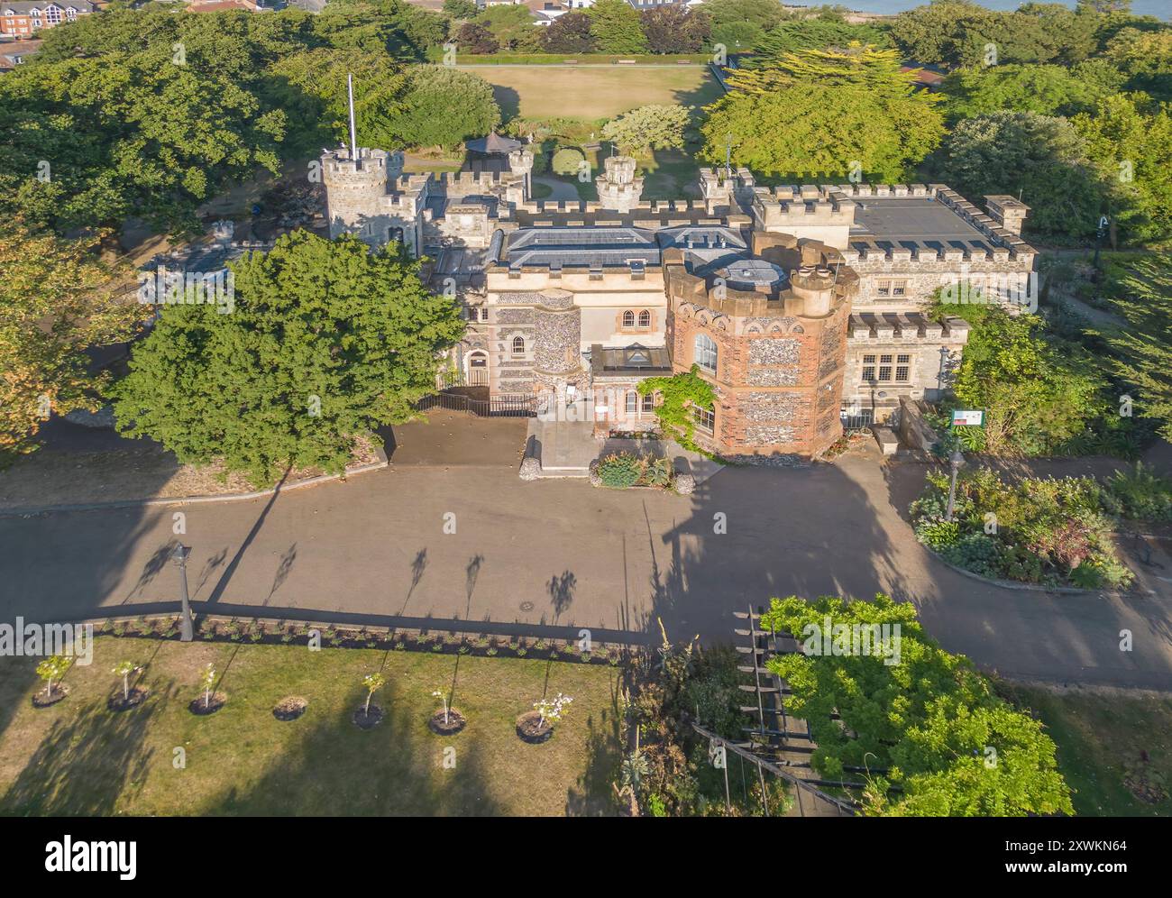 aerial view of whitstable castle dating from 1790 in whitstable kent ...