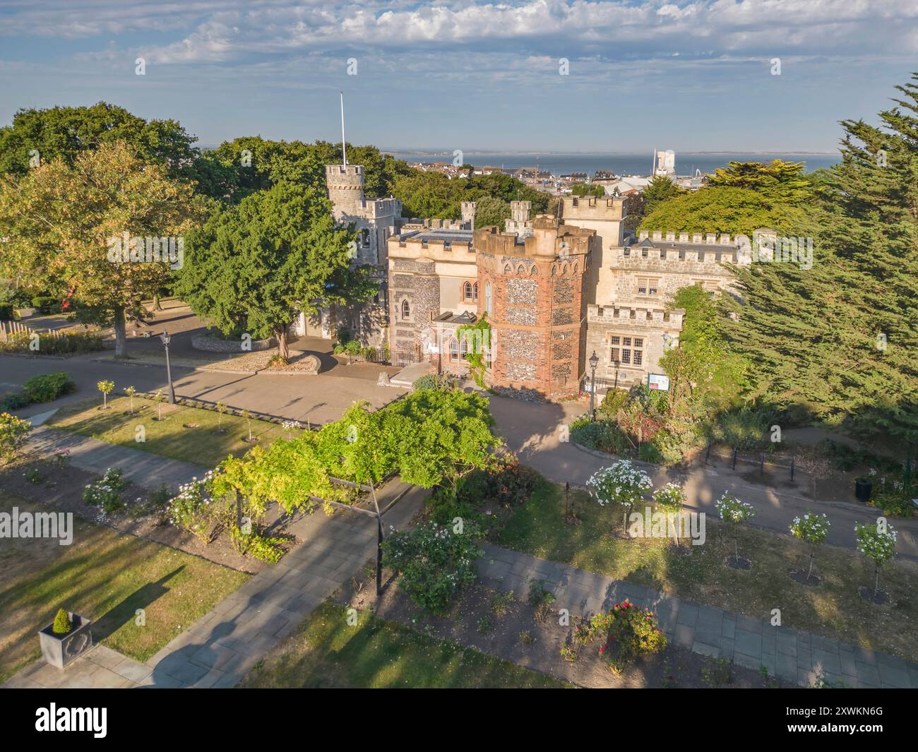 aerial view of whitstable castle dating from 1790 in whitstable kent ...