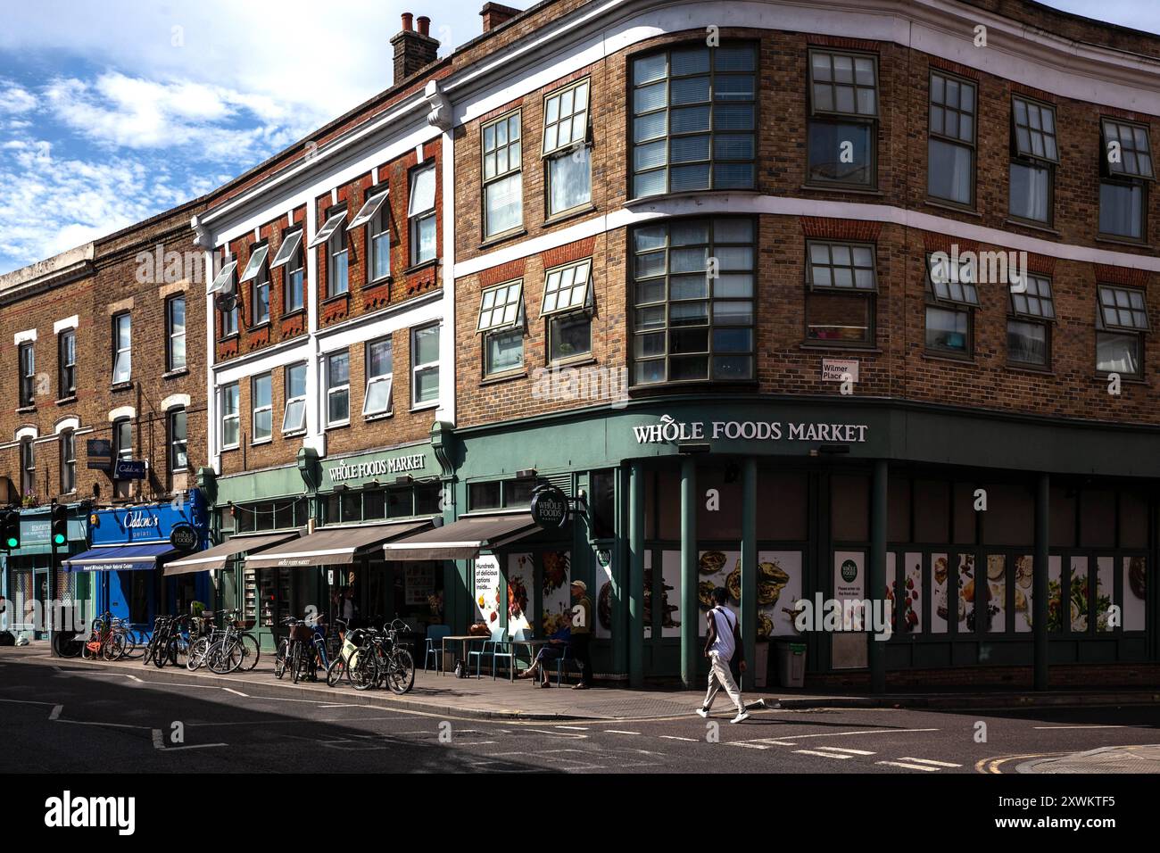 Street scene on Church St., Stoke Newington, London N16, England, UK ...