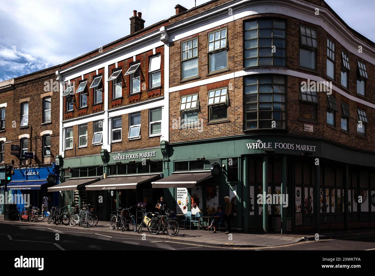 Street scene on Church St., Stoke Newington, London N16, England, UK ...