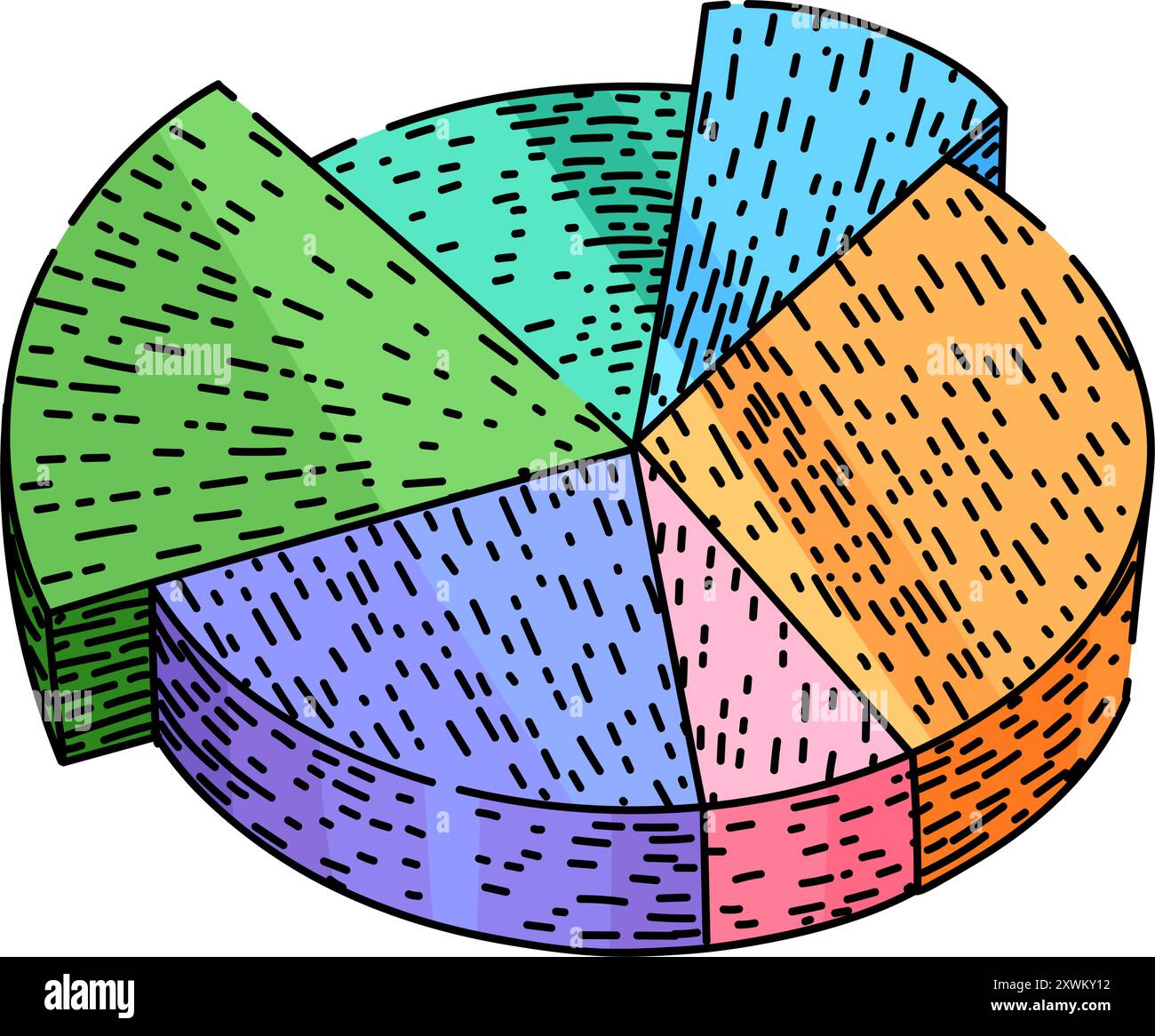 Visualization pie chart sketch hi-res stock photography and images - Alamy
