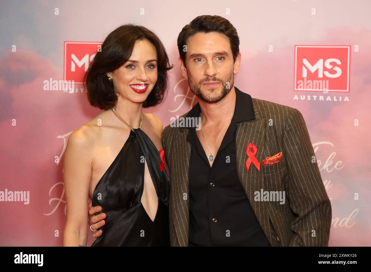 Sydney, Australia. 20th August 2024. Tbc and Bart Edwards on the red carpet at the "Take My Hand ...